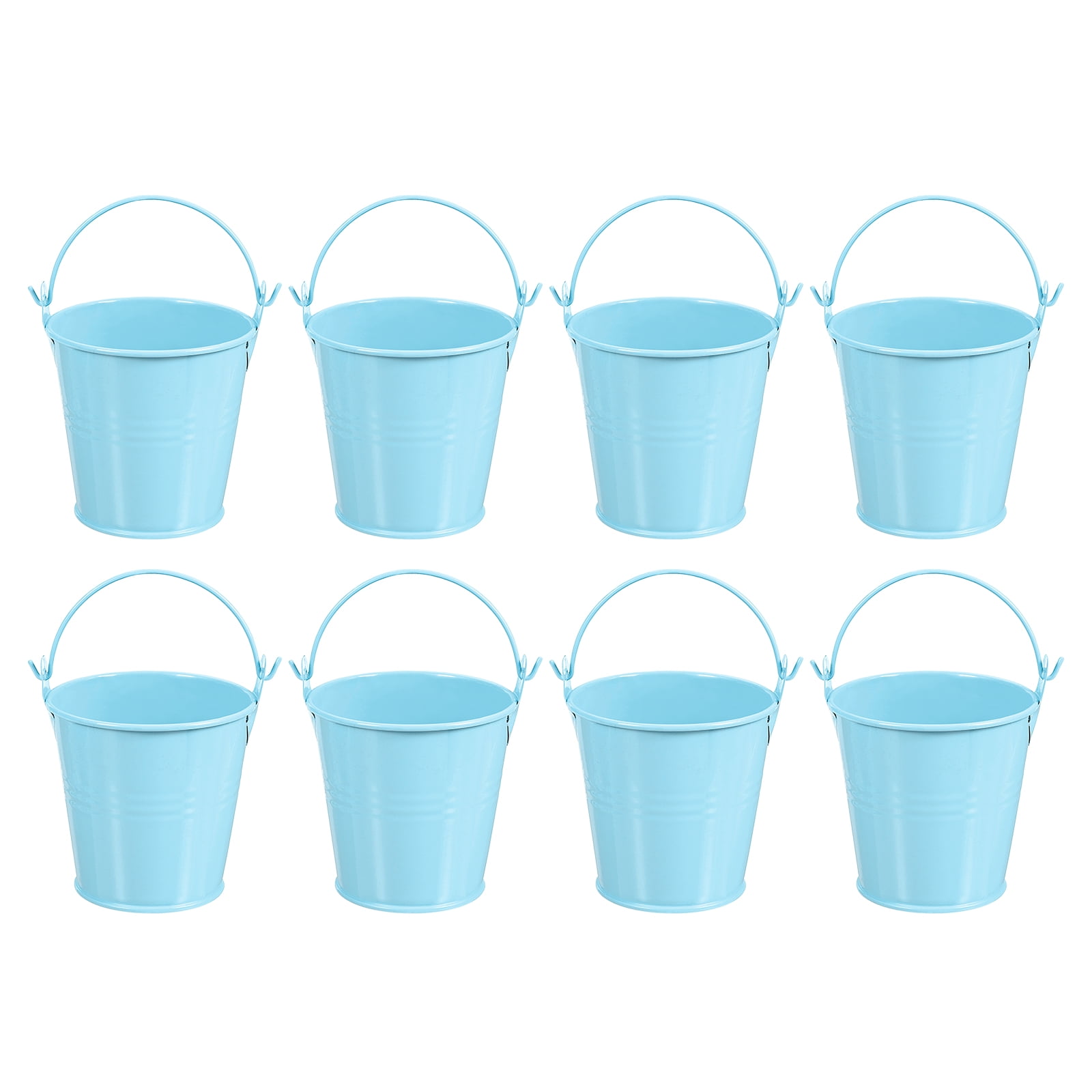Uxcell 3"x3" Small Metal Buckets Mini Galvanized Bucket Colorful Easter ...