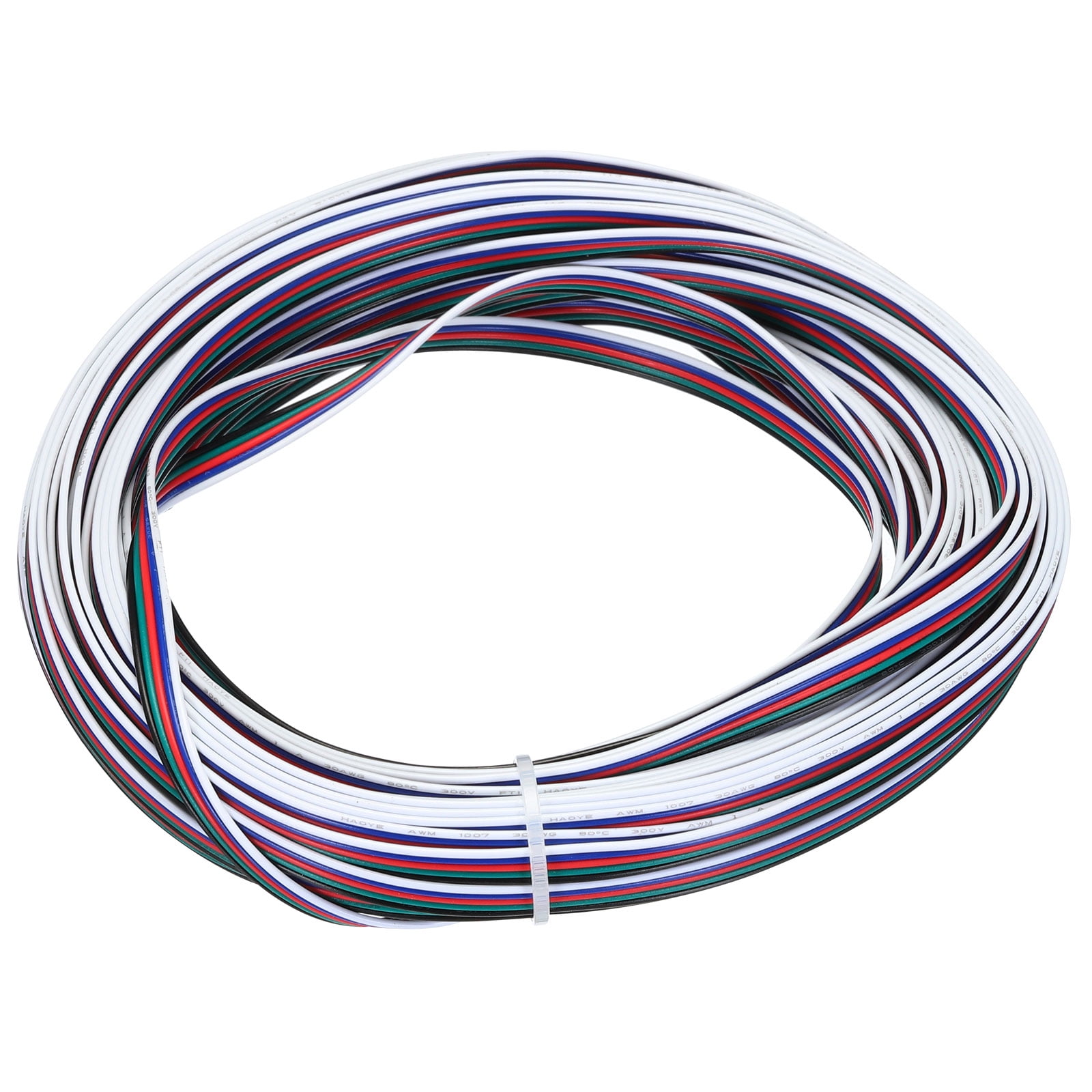 Uxcell 30 Gauge 5 Conductor Electrical Wire Tinned Copper Cable 49FT ...