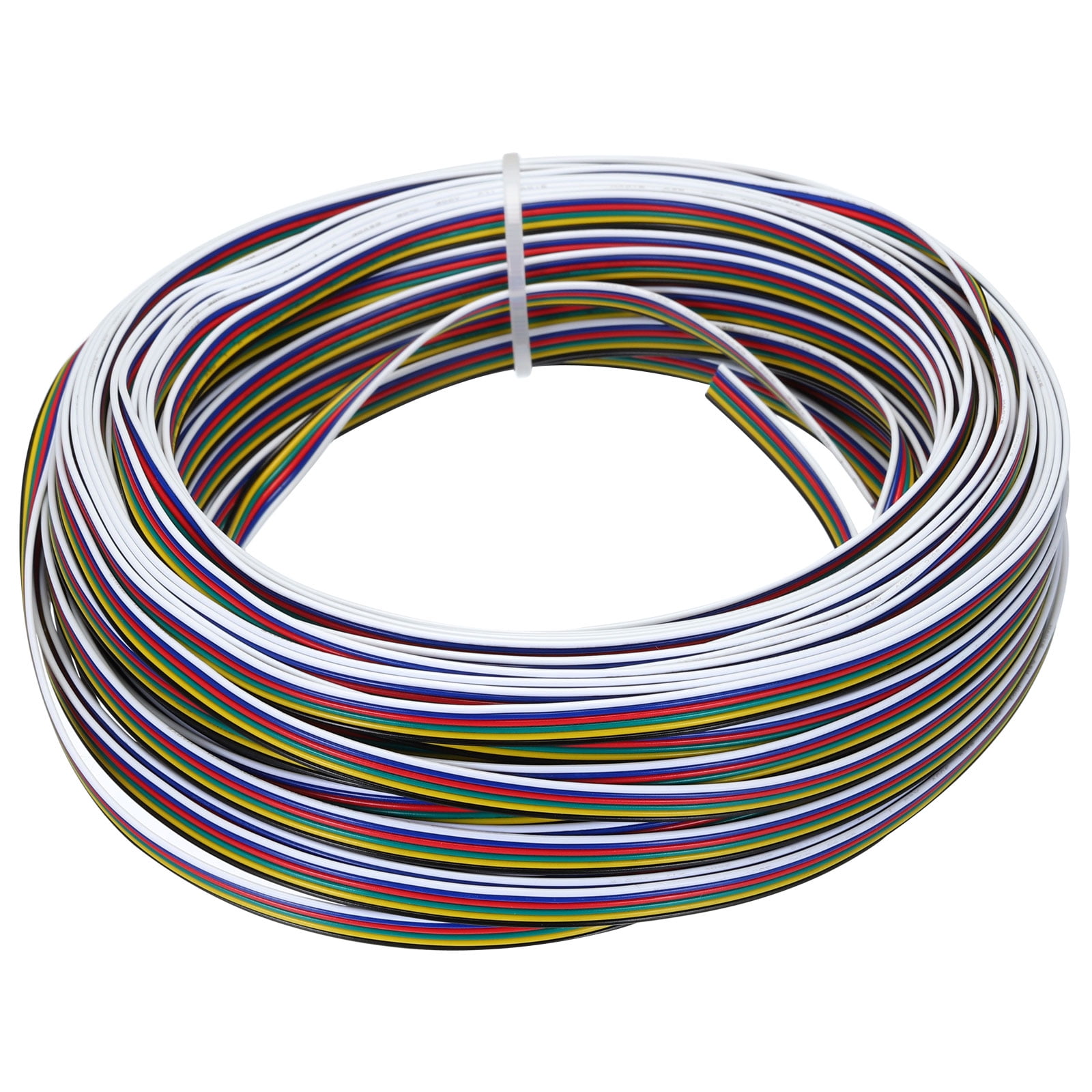 Uxcell 30 Gauge 6 Conductor Electrical Wire Tinned Copper Cable 98FT ...