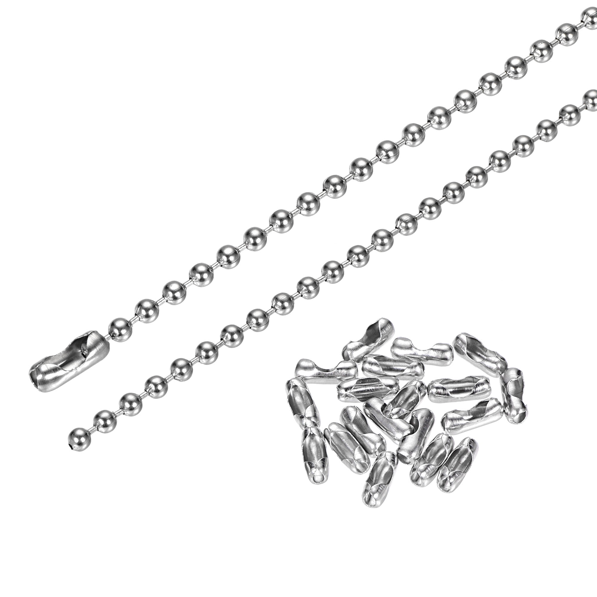 Uxcell 30' Long 0.12" Diameter Beaded Link with Connector Pull Chain ...