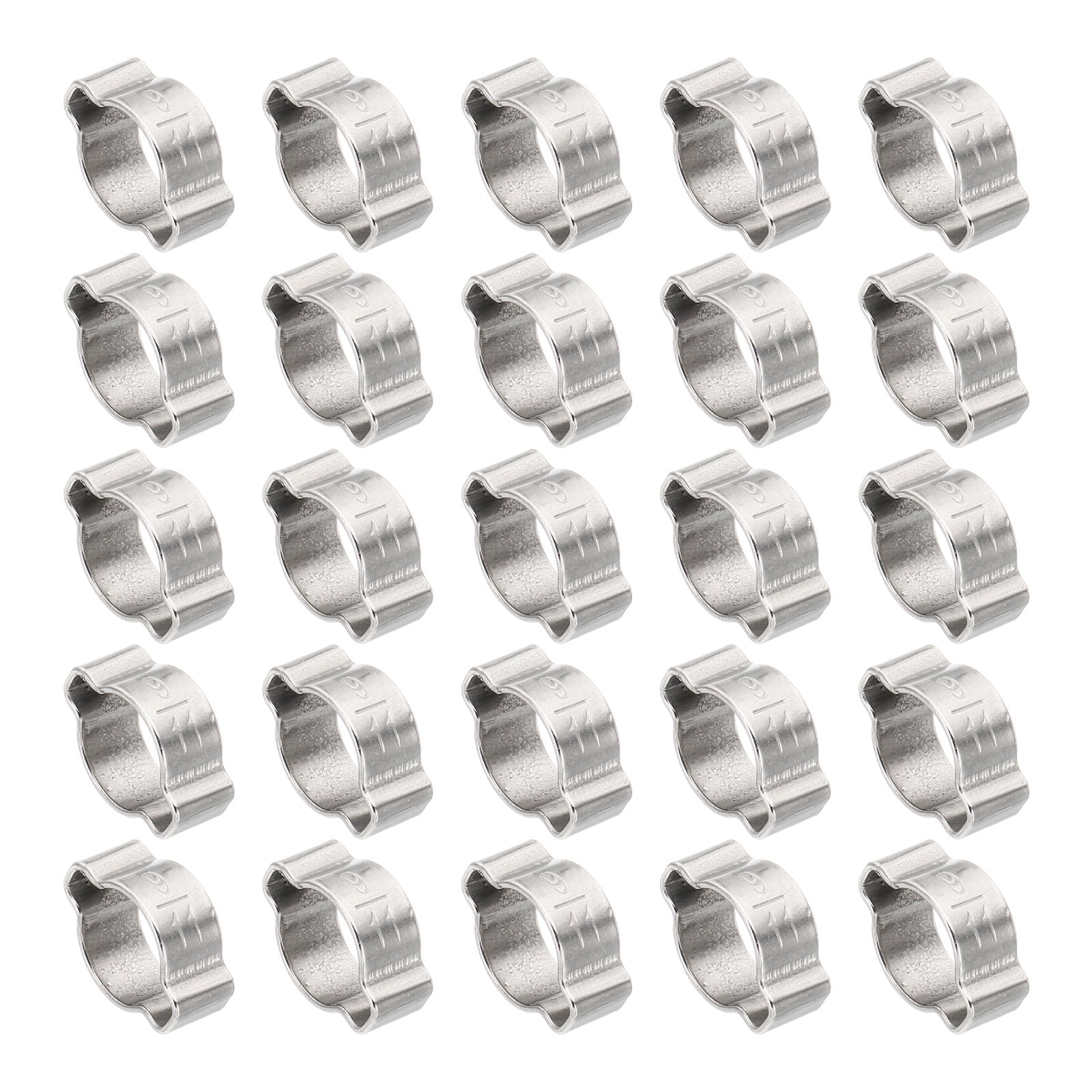 Uxcell 30 Pack 9-11mm Double Ear Hose Clamp, 304 Stainless Steel O Clip ...