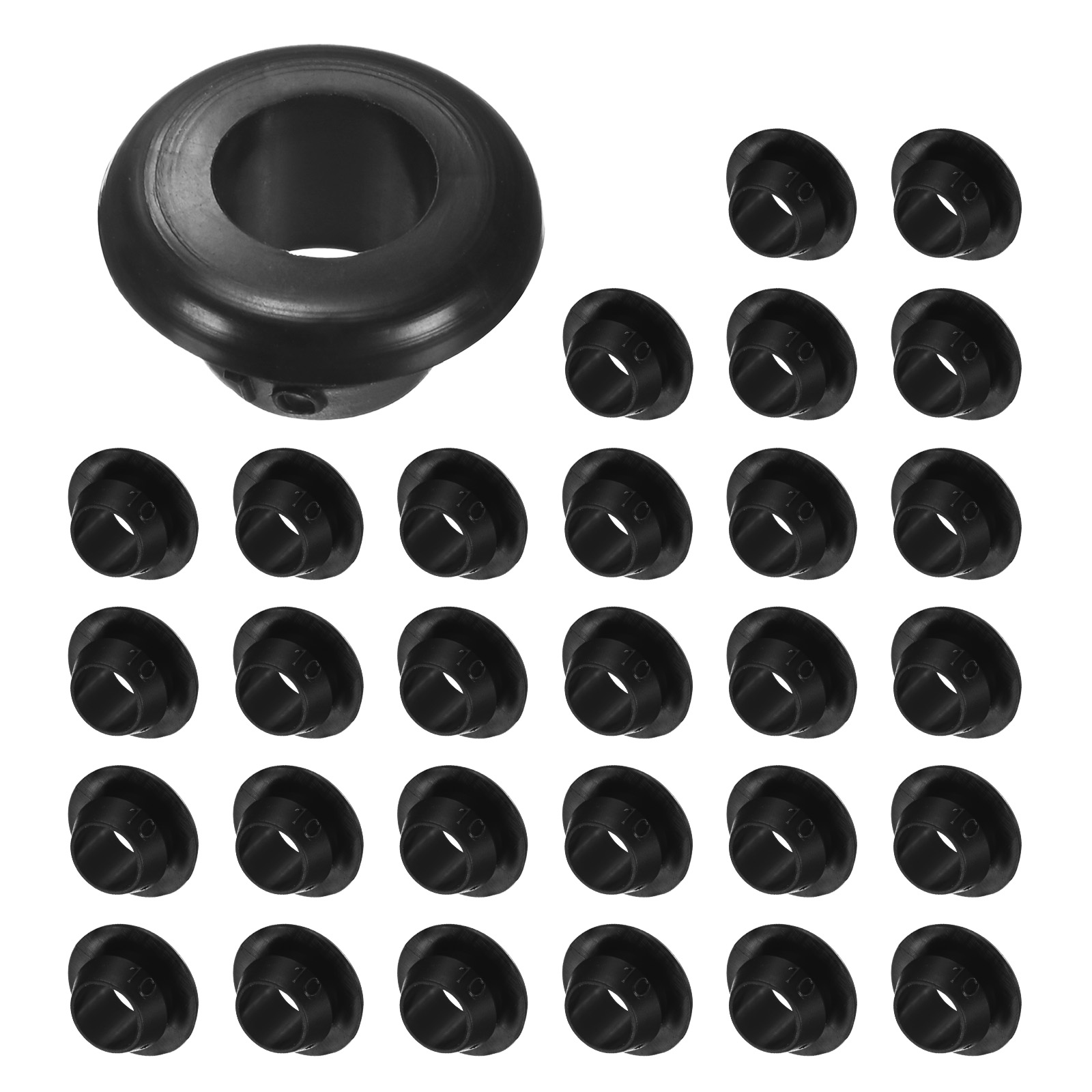 Uxcell 30-Pack Cable Railing Rubber Grommets, 10mm Drill Hole 8mm ID ...