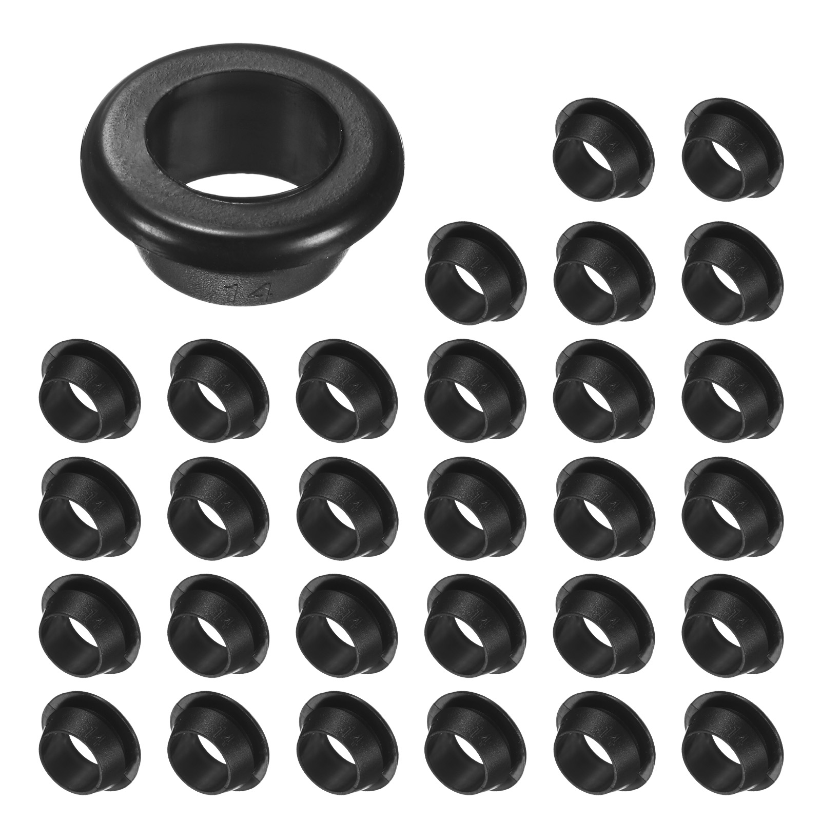 Uxcell 30-Pack Cable Railing Rubber Grommets, 14mm Drill Hole 12mm ID ...