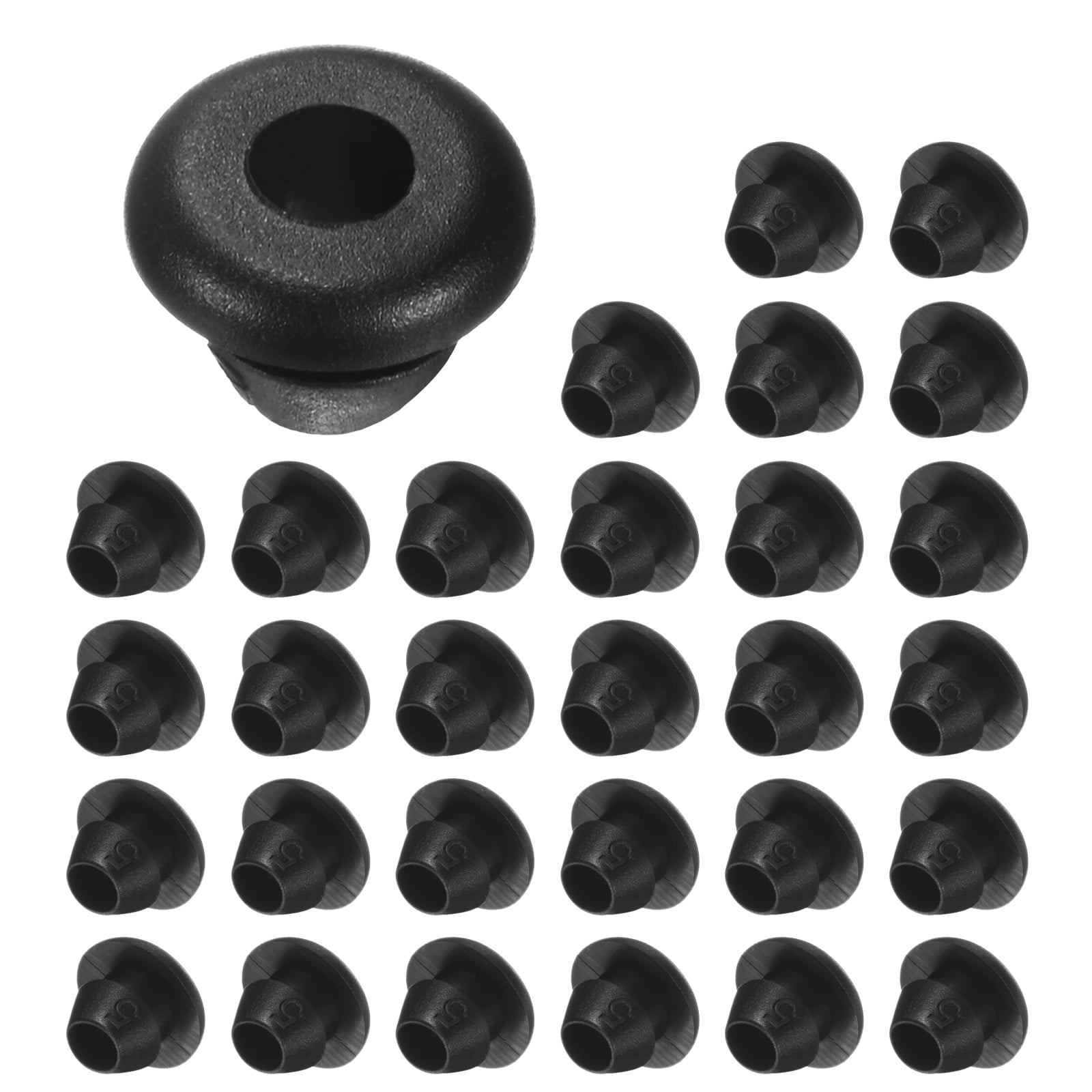 Uxcell 30-Pack Cable Railing Rubber Grommets, 5mm Drill Hole 3mm ID ...