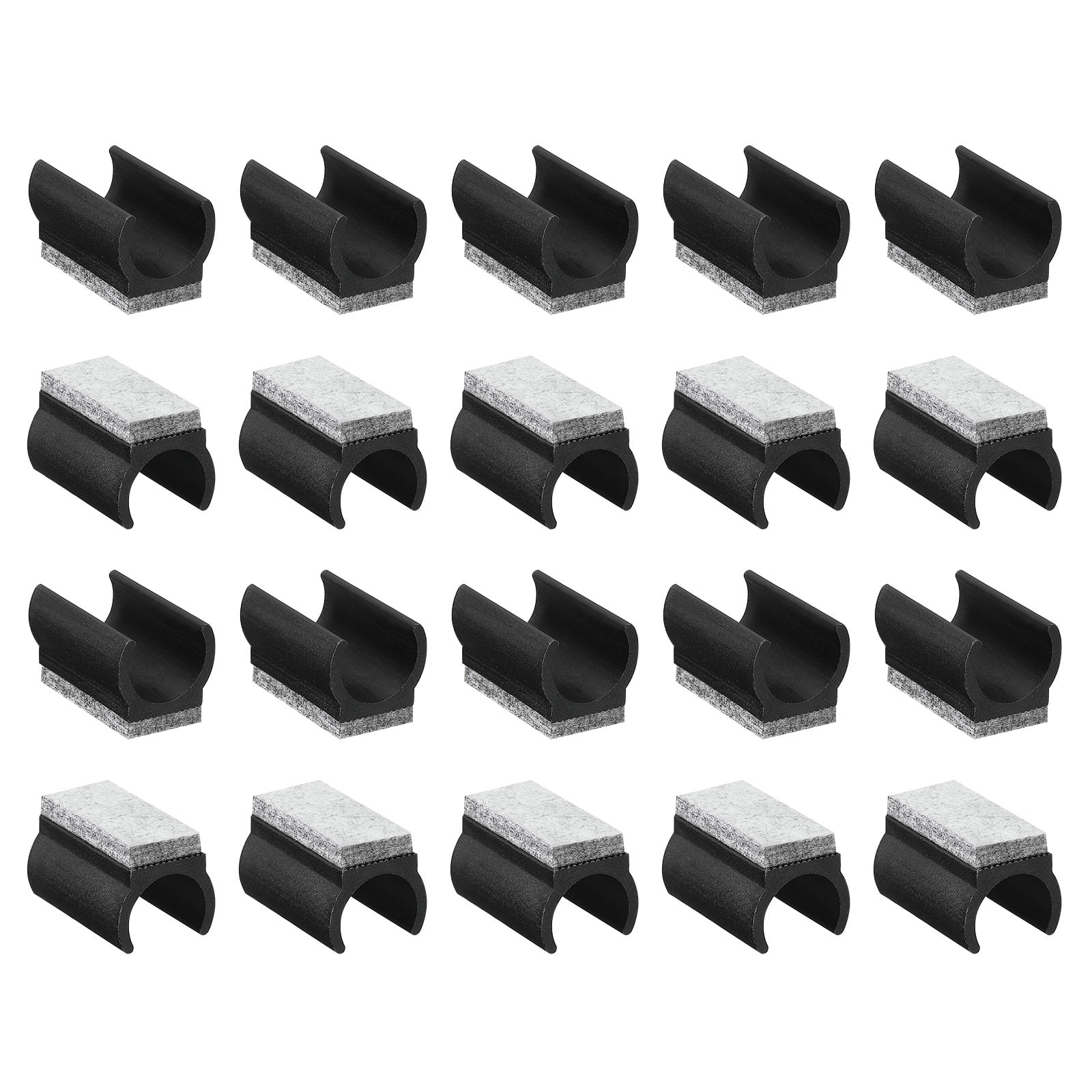 Uxcell 30 Pack Chair Legs Tips Caps with Felt Pads Fit 22mm Tube Legs ...