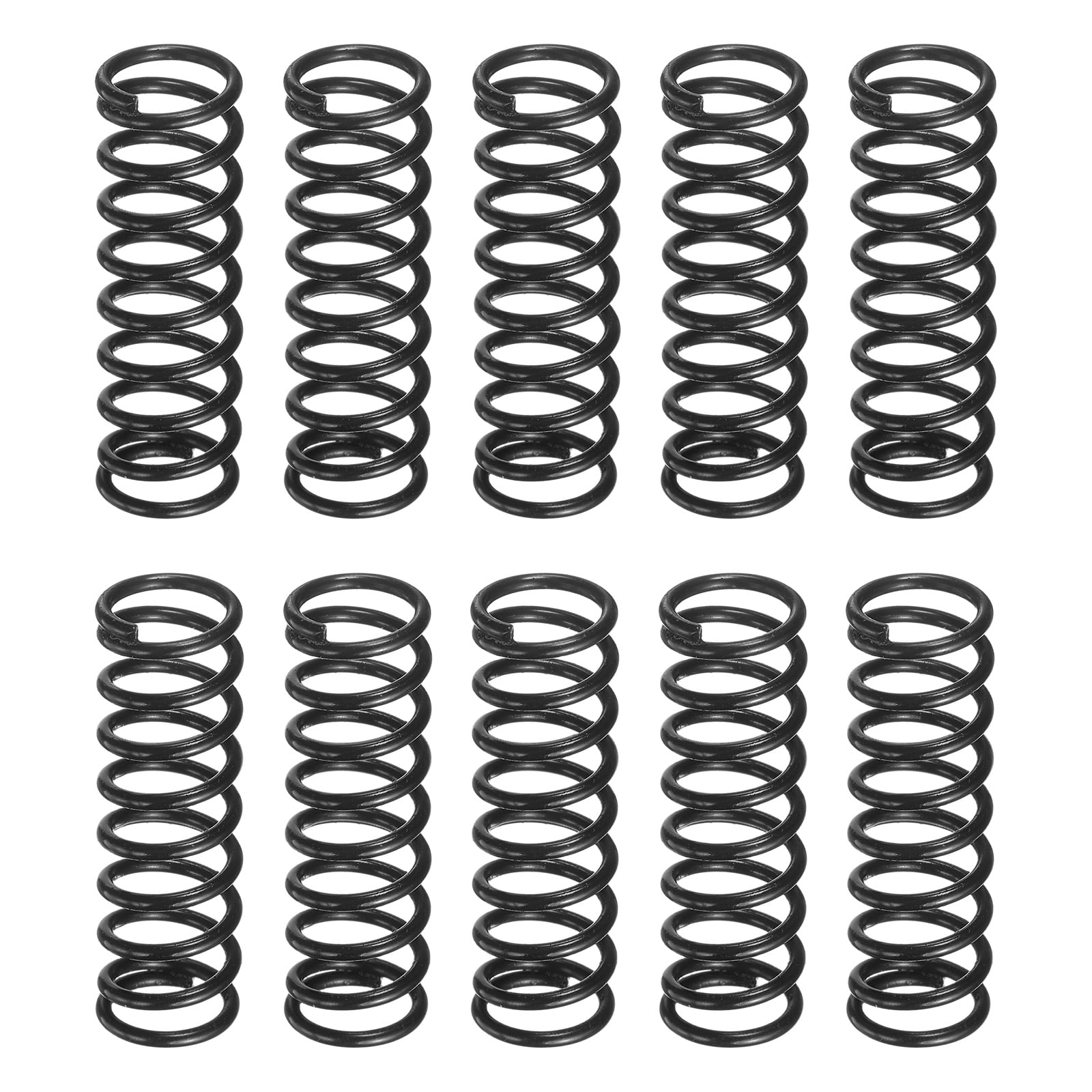 Uxcell 30 pack Compression Spring, 10mm OD, 1.2mm Wire Size, 30mm Free ...