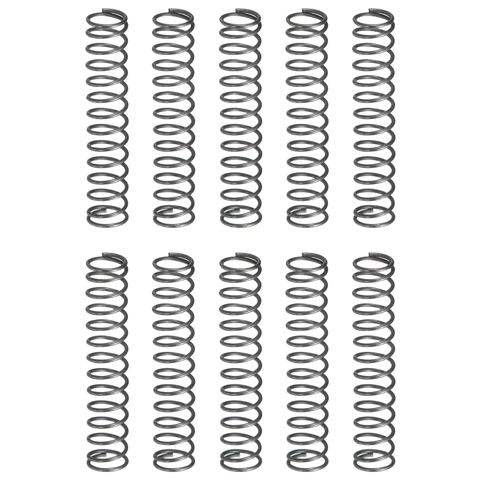Uxcell 30 Pack Compression Spring, 2mm OD, 0.3mm Wire Size, 15mm Free ...