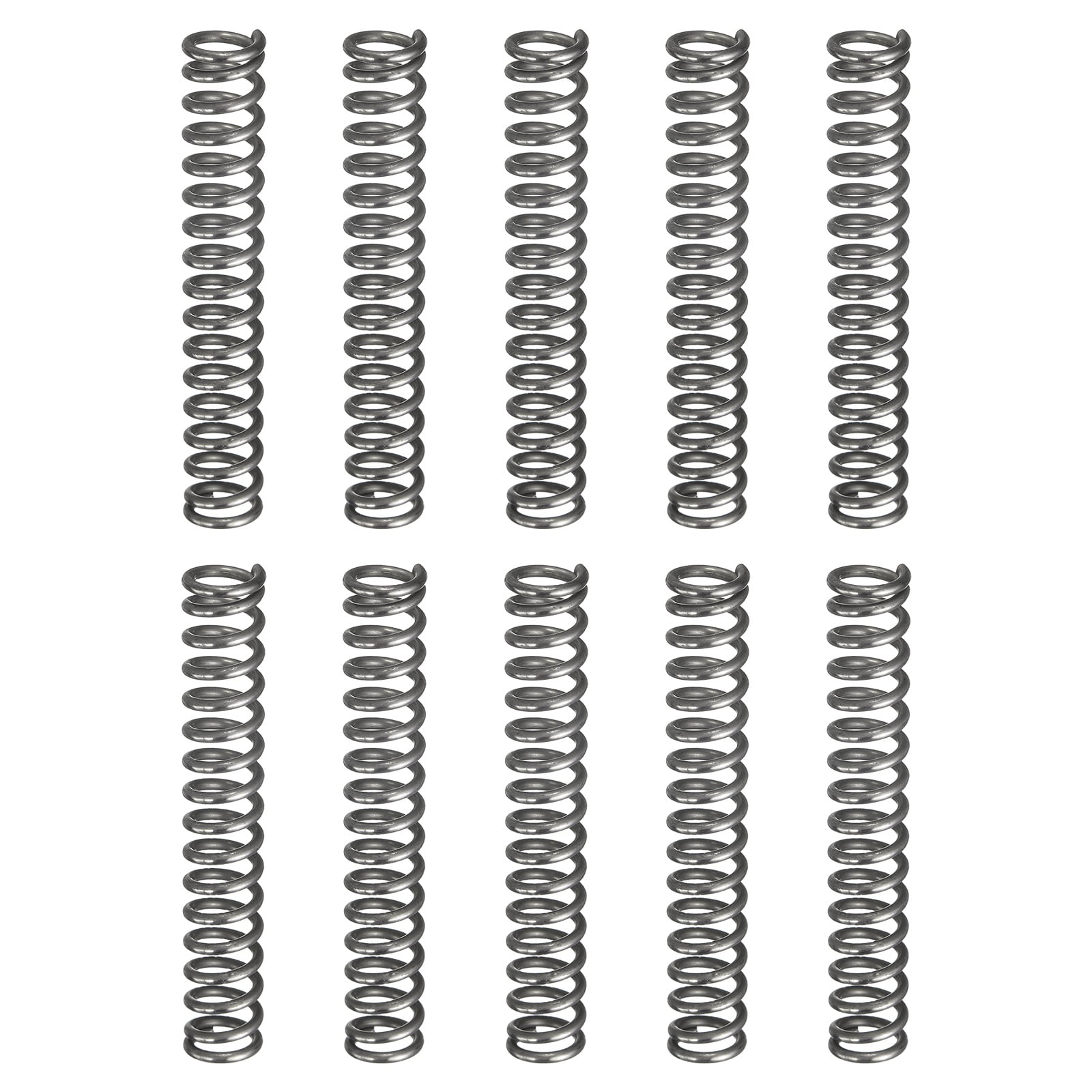 Uxcell 30 Pack Compression Spring, 8mm OD, 1.2mm Wire Size, 50mm Free ...