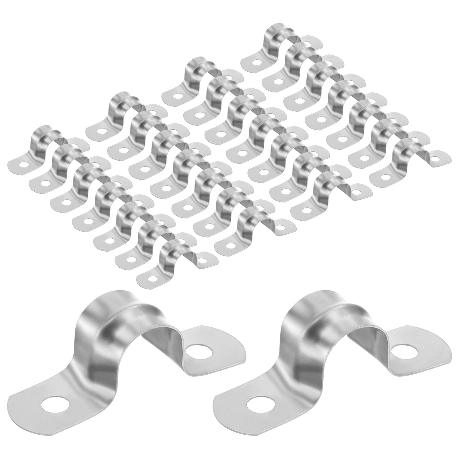 Uxcell 30-Pack Conduit Clamps, 1/2 in Stainless Steel Rigid Pipe Strap ...
