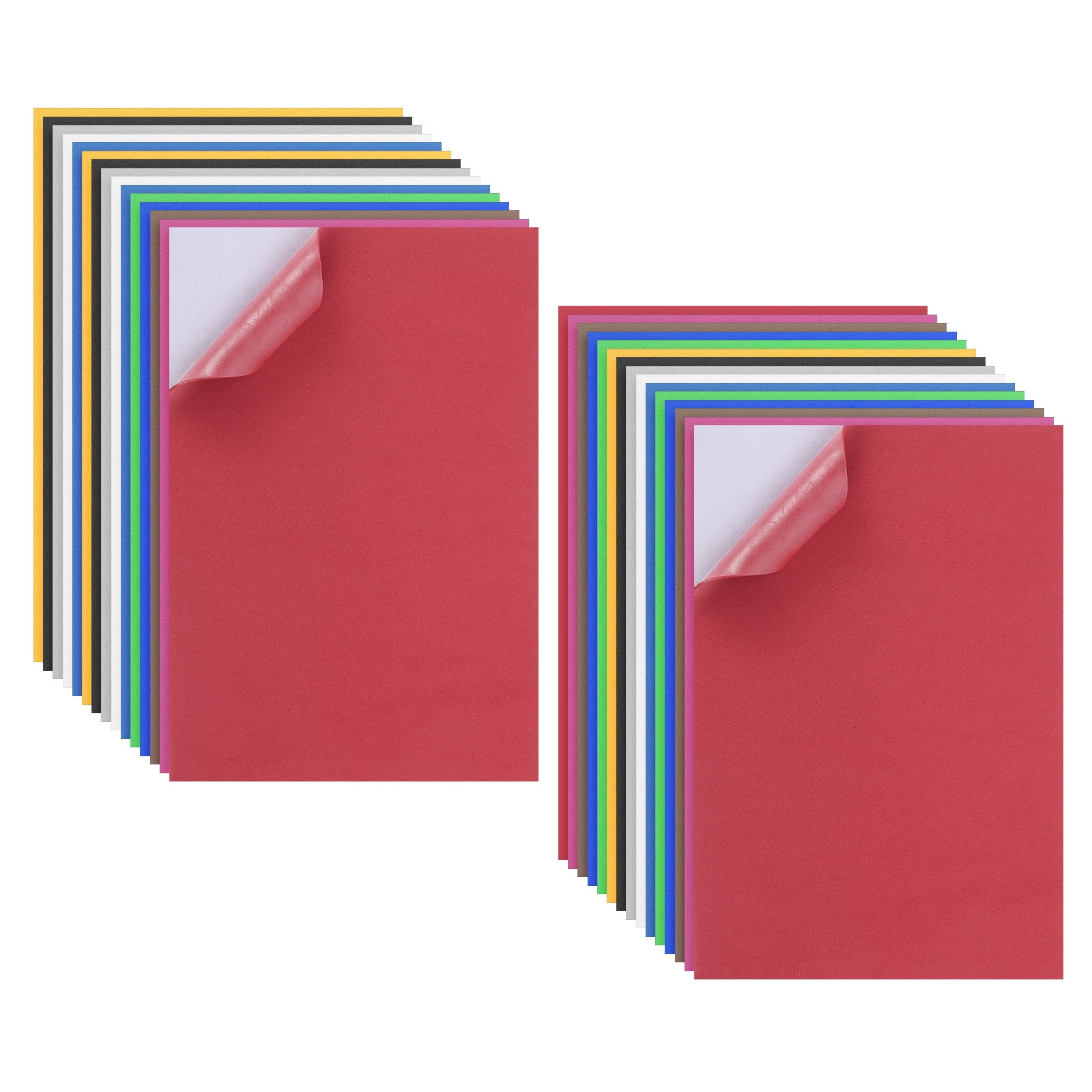 Uxcell 30 Pack EVA Foam Sheets, 12" x 8" A4 2mm Thick Colorful Foam ...