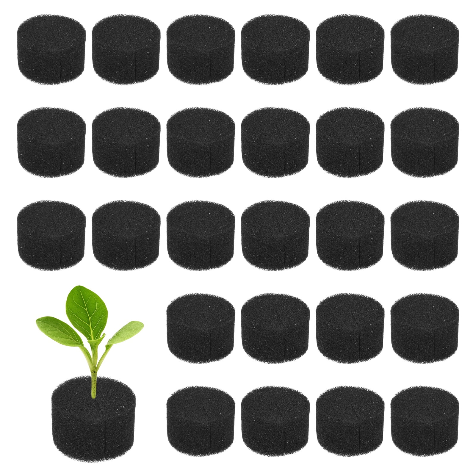 Uxcell 30-Pack Hydroponics Sponges, 1.77 Inch Growing Media Cylindrical ...