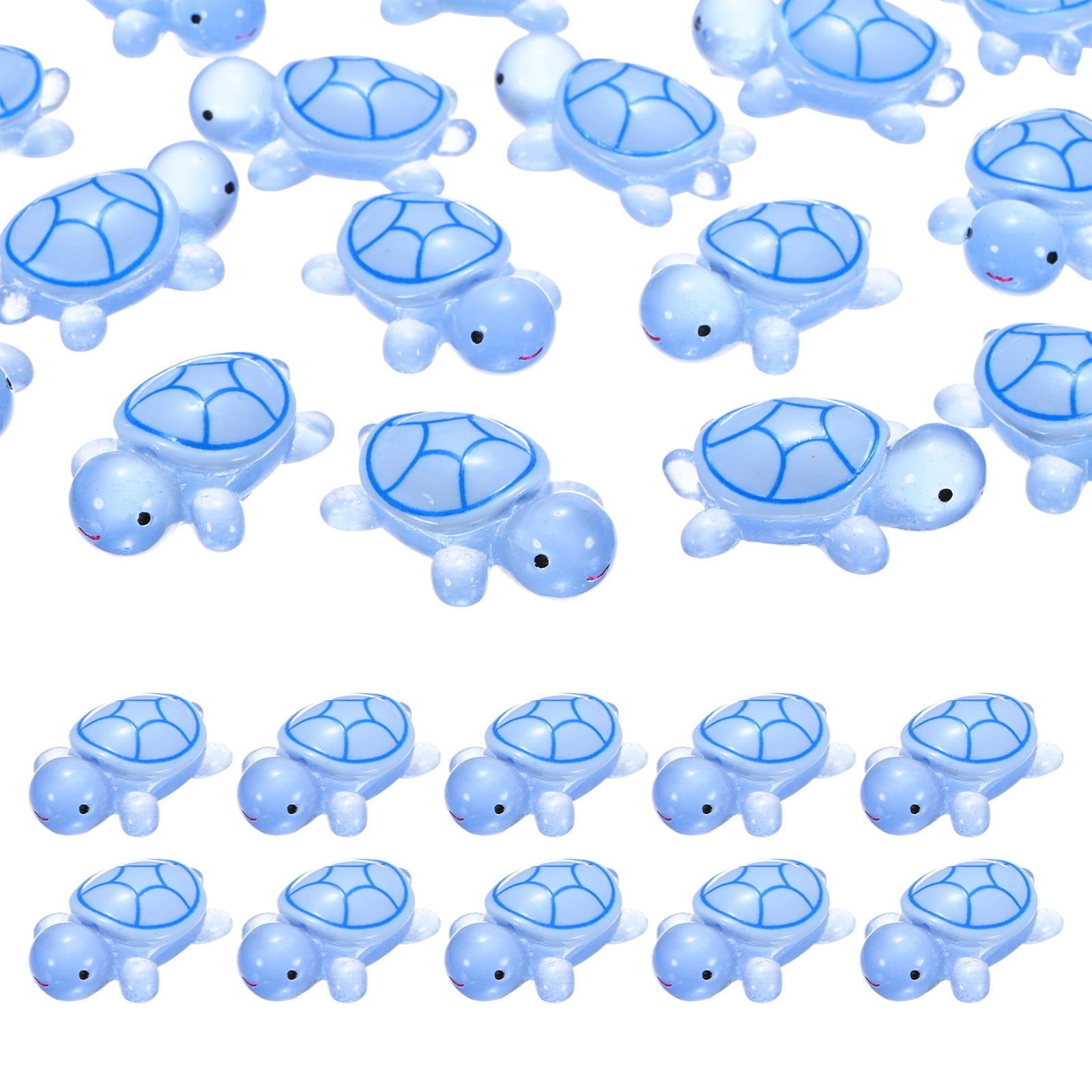 Uxcell 30-Pack Luminous Small Resin Turtles, 3.39" Glow in the Dark ...