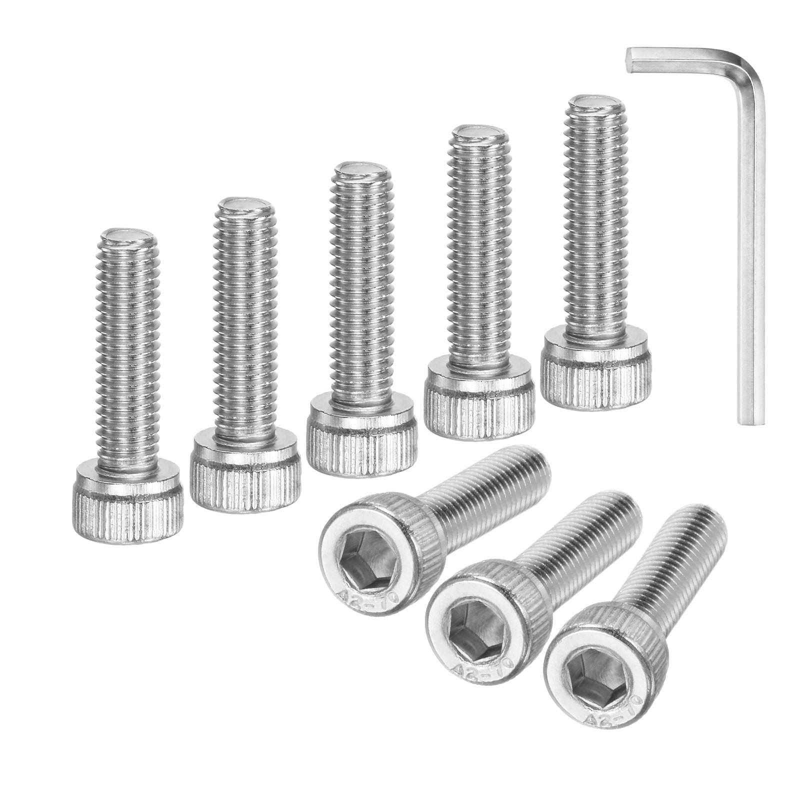 Uxcell 30-Pack M5 x 18mm Hex Socket Head Cap Screws Bolts, 304 ...