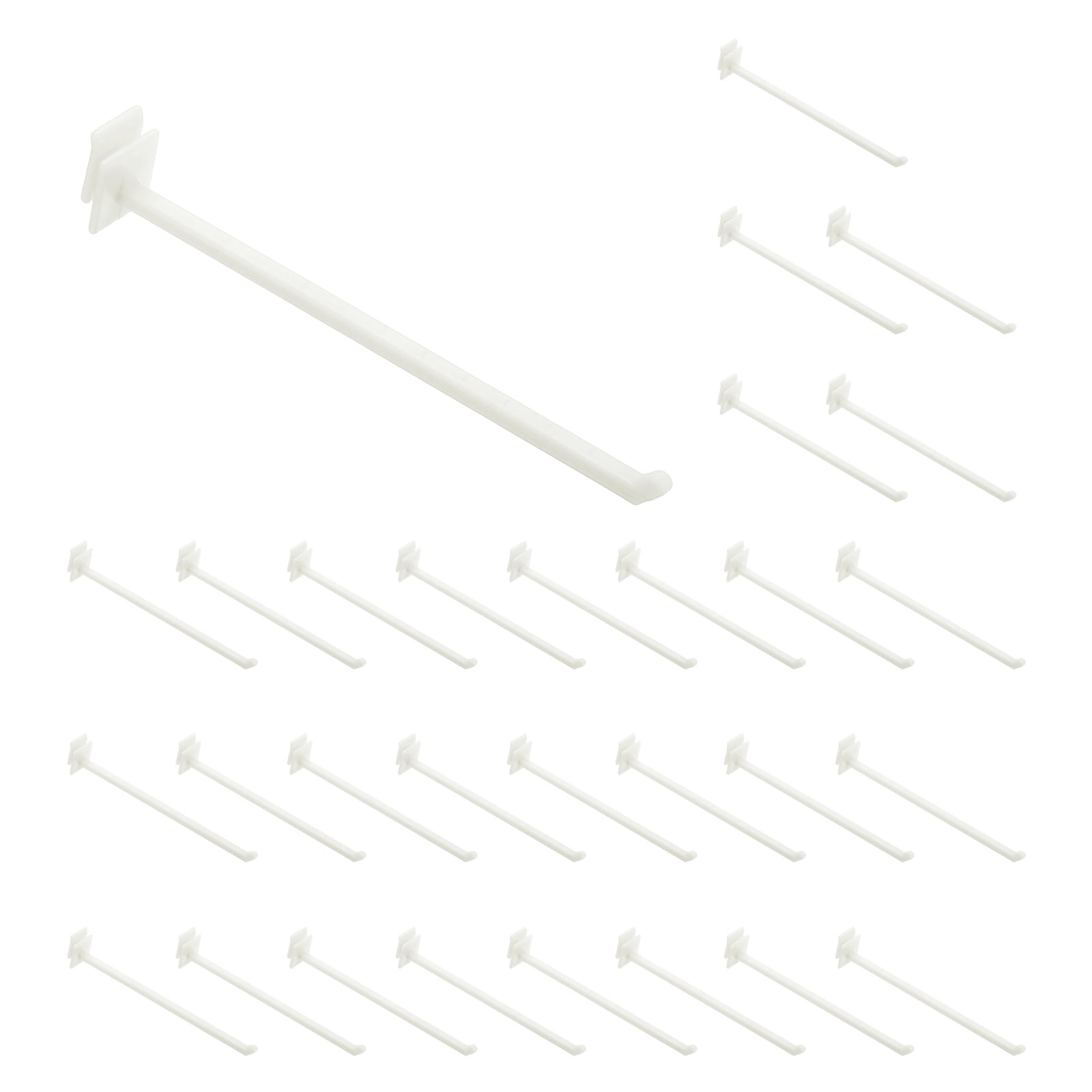 Uxcell 30 Pack Slat Wall Panel Hooks, 7 Inch Plastic Slat Wall ...