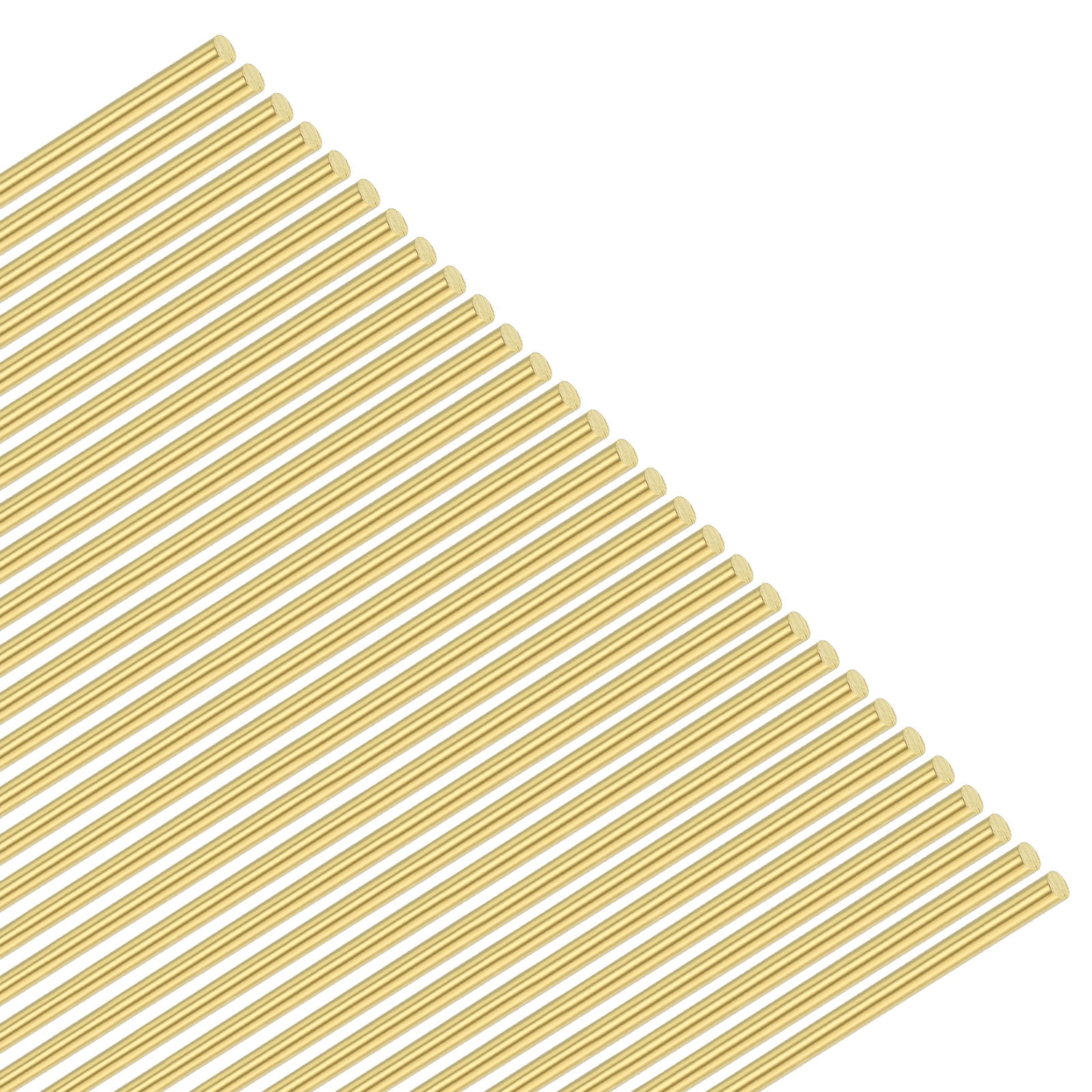 Uxcell 30-Pack Solid Brass Rod, 0.6x200mm Knife Handle Material H62 ...
