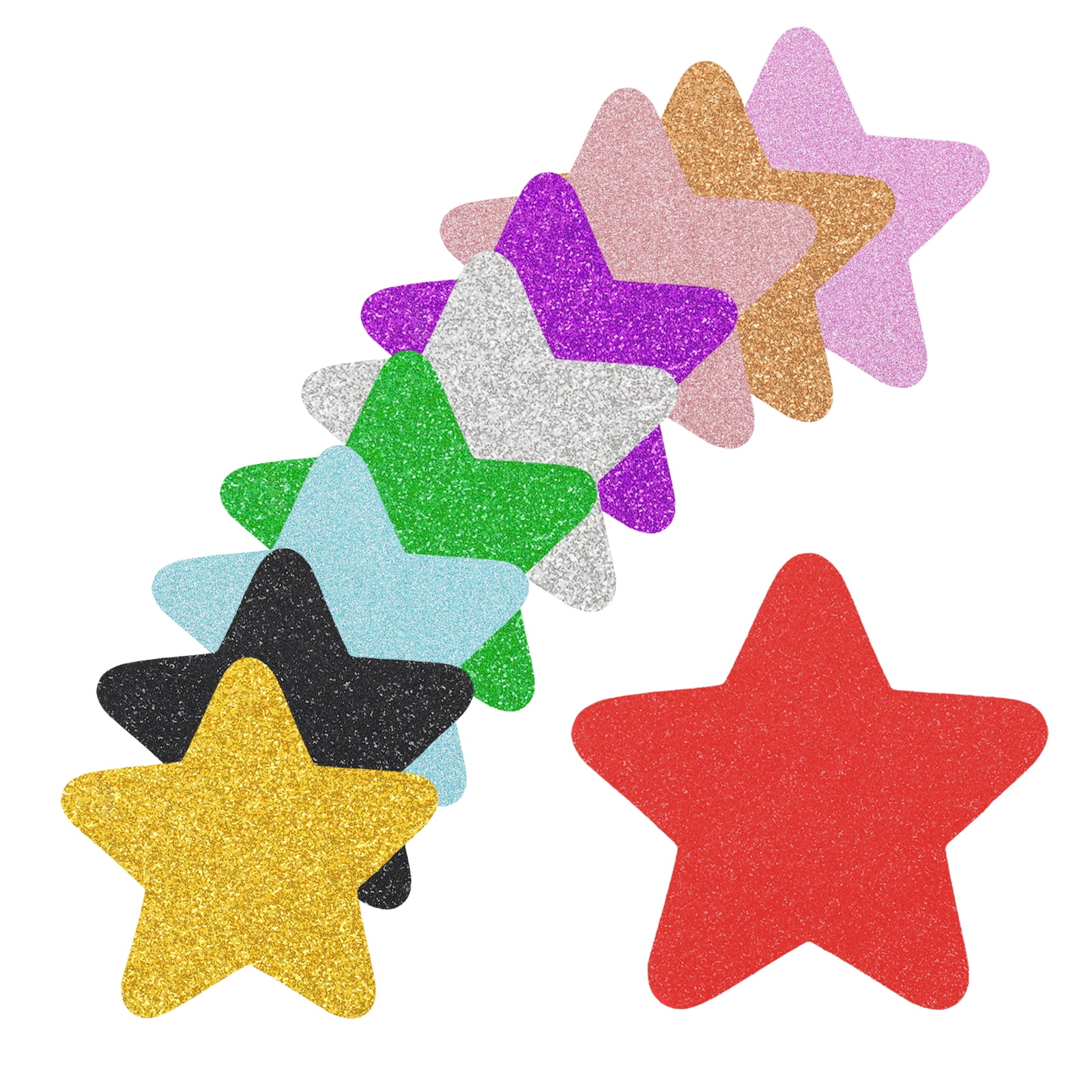 Uxcell 30 Pack Star Cutouts Paper Bulletin Board Decorations Multi ...