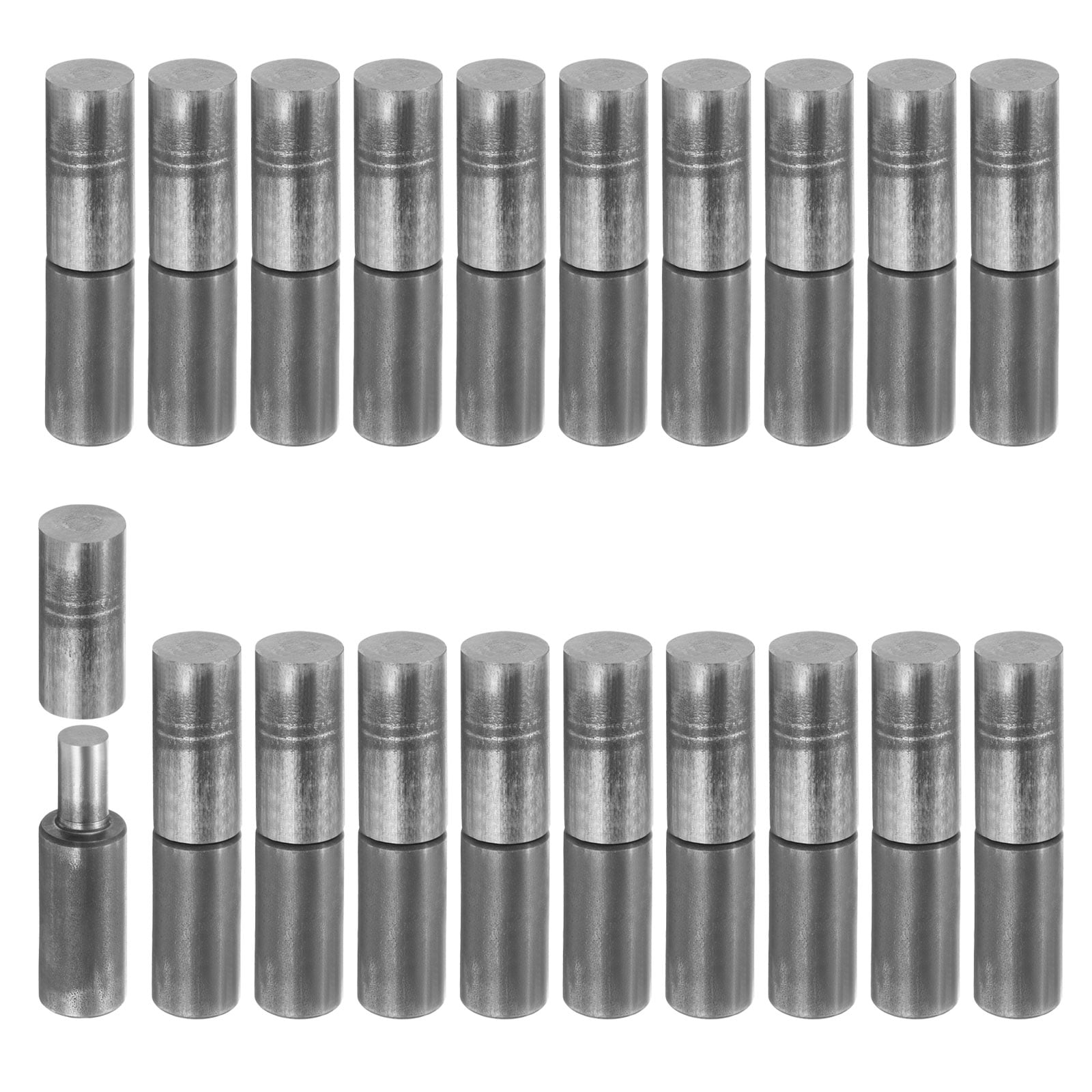 Uxcell 30 Pack Weldable Barrel Hinges, 2-3/4" x 5/8" Carbon Steel Heavy ...