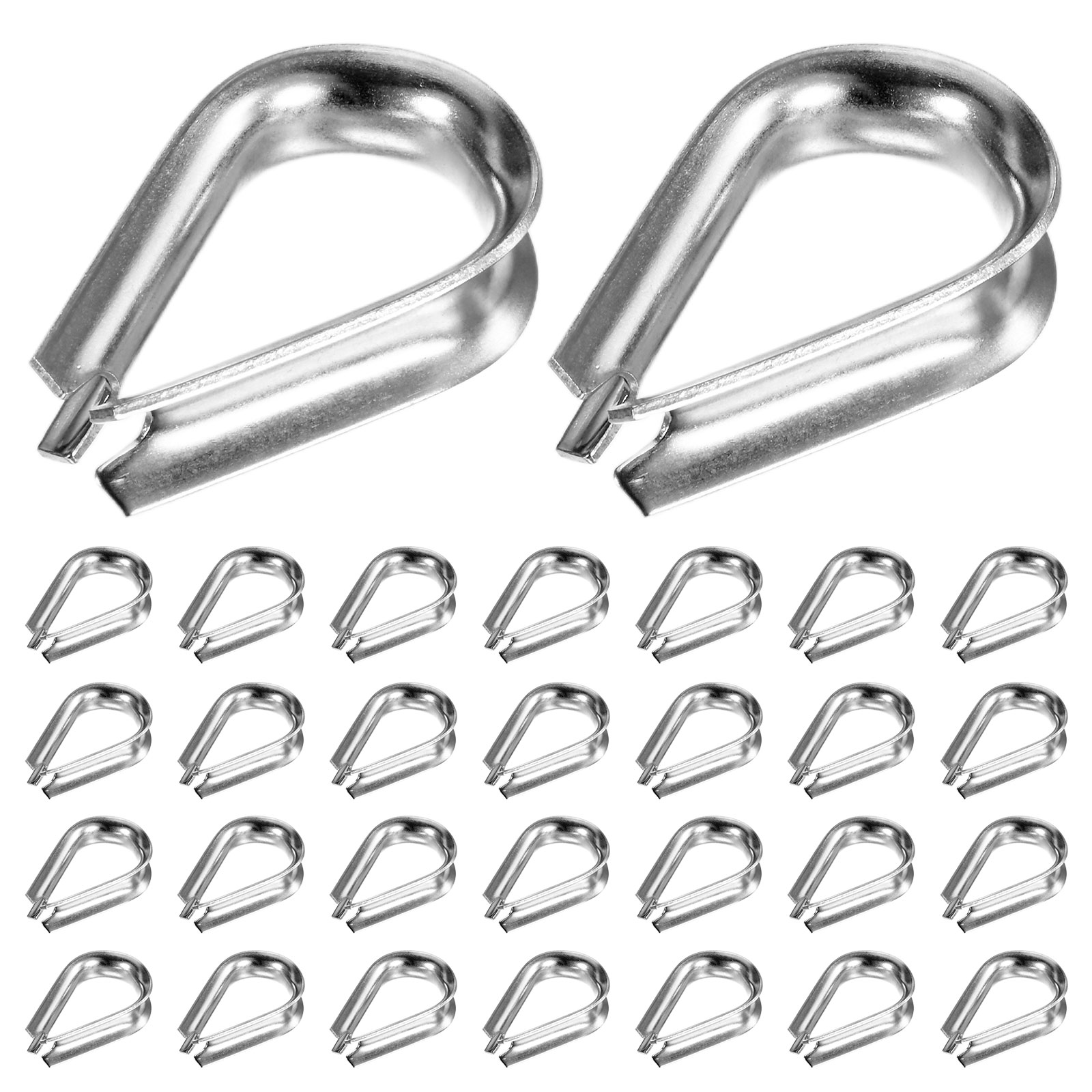 Uxcell 30-Pack Wire Rope Thimbles, M6 Stainless Steel 6mm Rope Thimble ...