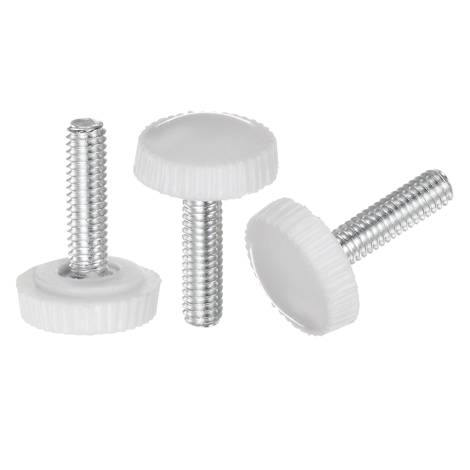 Uxcell 30 Packs M4 x 18mm Metric Male Thread Knurled Knobs Thumb Screw ...