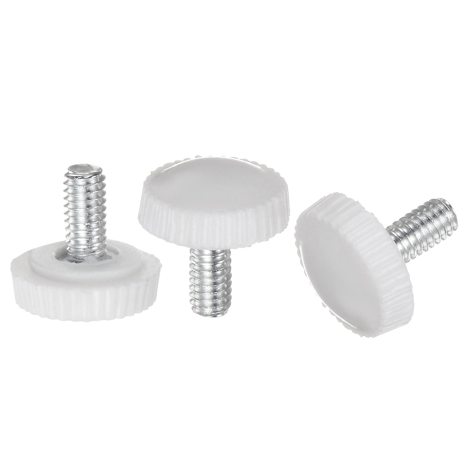 Uxcell 30 Packs M4 x 6mm Metric Male Thread Knurled Knobs Thumb Screw ...