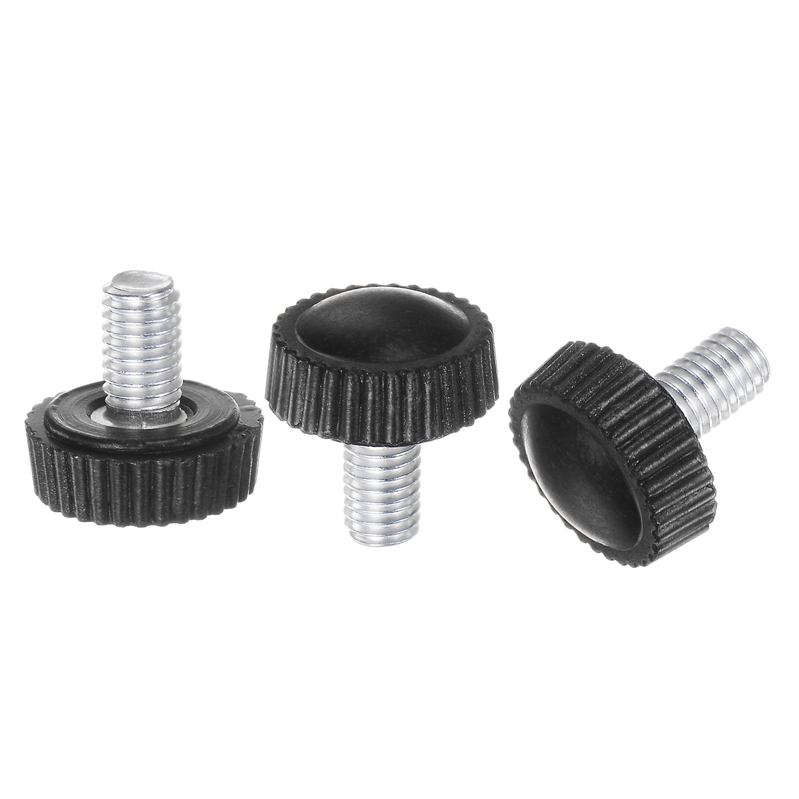 Uxcell 30 Packs M5 x 10mm Metric Male Thread Knurled Knobs Thumb Screw ...