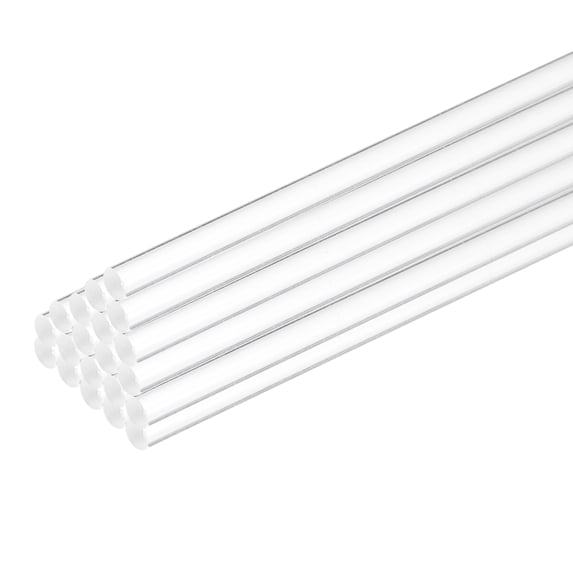 Uxcell 30 Pcs Acrylic Round Rods 5/32" x 10" Clear Acrylic Dowel Rods ...