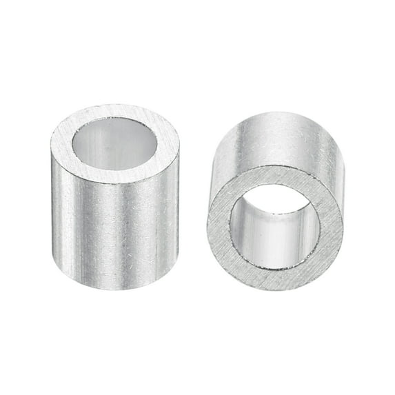 Uxcell 30 Pcs Aluminum Crimping Loop Sleeve, 1/4 Inch(6mm) Round Wire ...