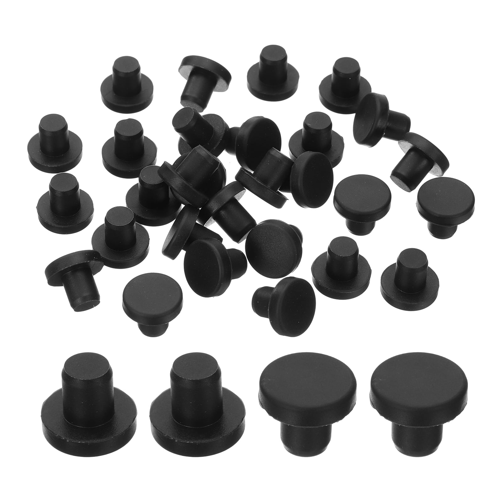 Uxcell 30 Pcs Hole Plugs, Heat Resistant Silicone Flush Type Fastener ...