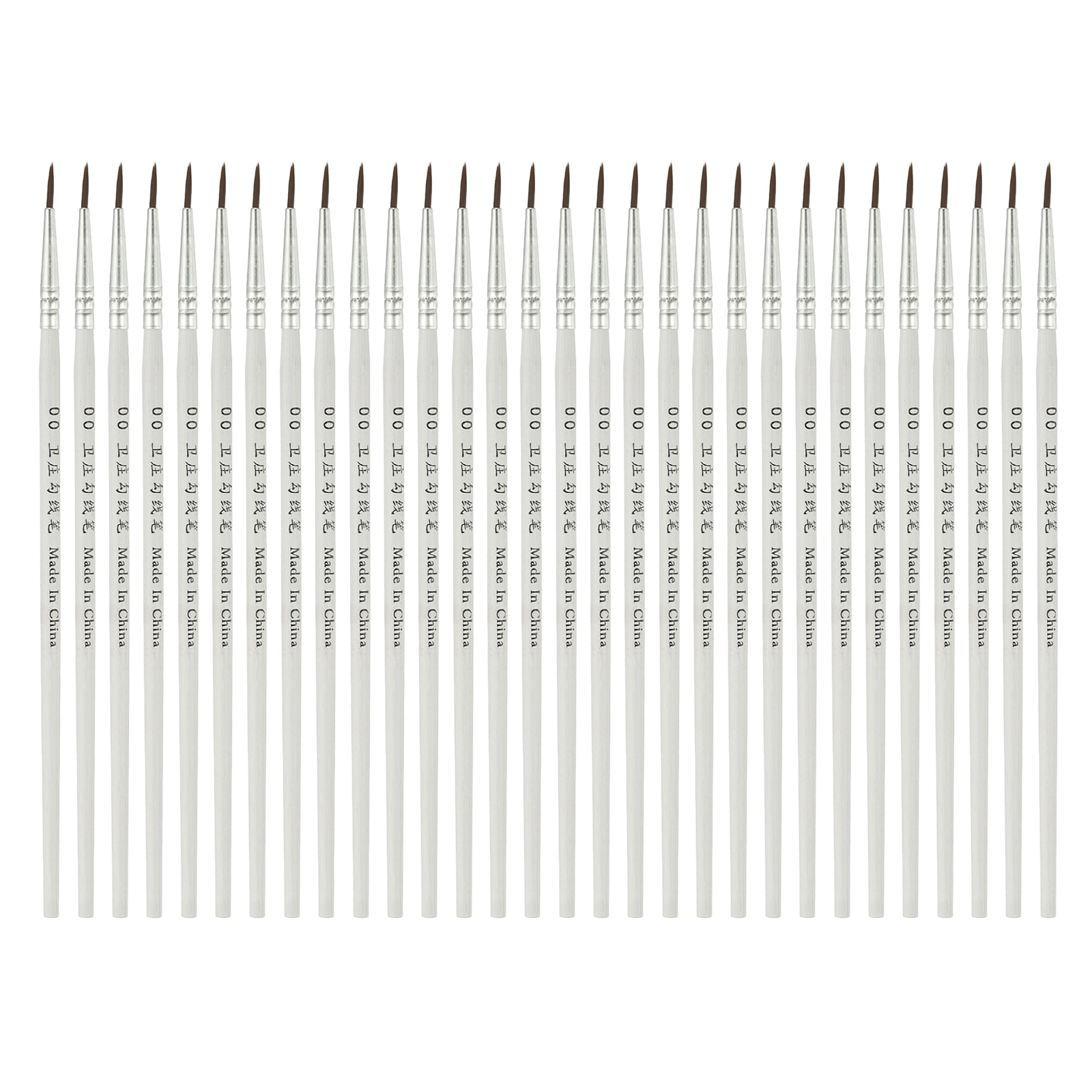 Uxcell 30 Pcs Pointed Tip Paint Brushes Bulk, Detail Acrylic Painting ...