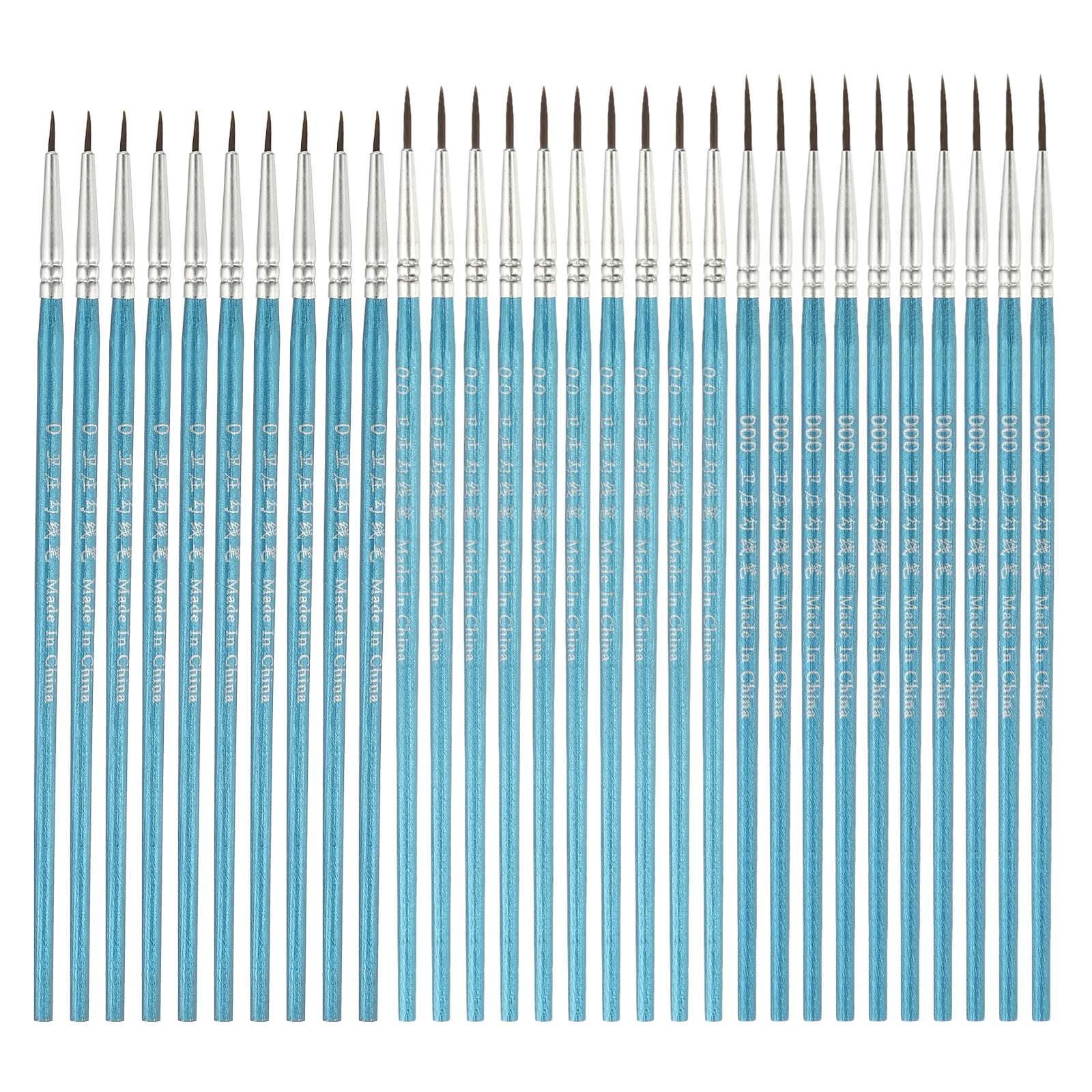 Uxcell 30 Pcs Pointed Tip Paint Brushes Bulk, Detail Acrylic Painting ...