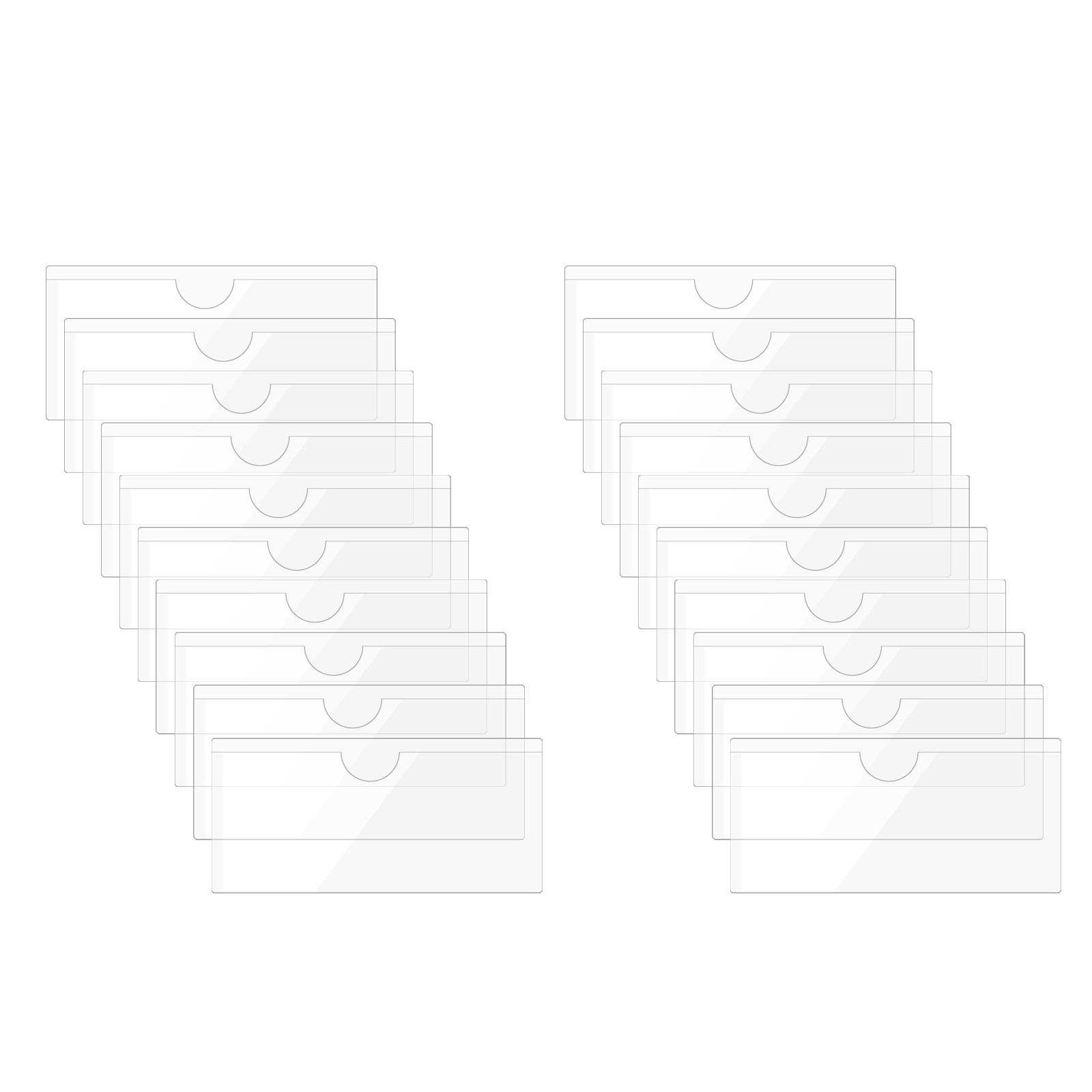 Uxcell 30 Pcs Self Adhesive Index Card Pockets with Top Open for ...