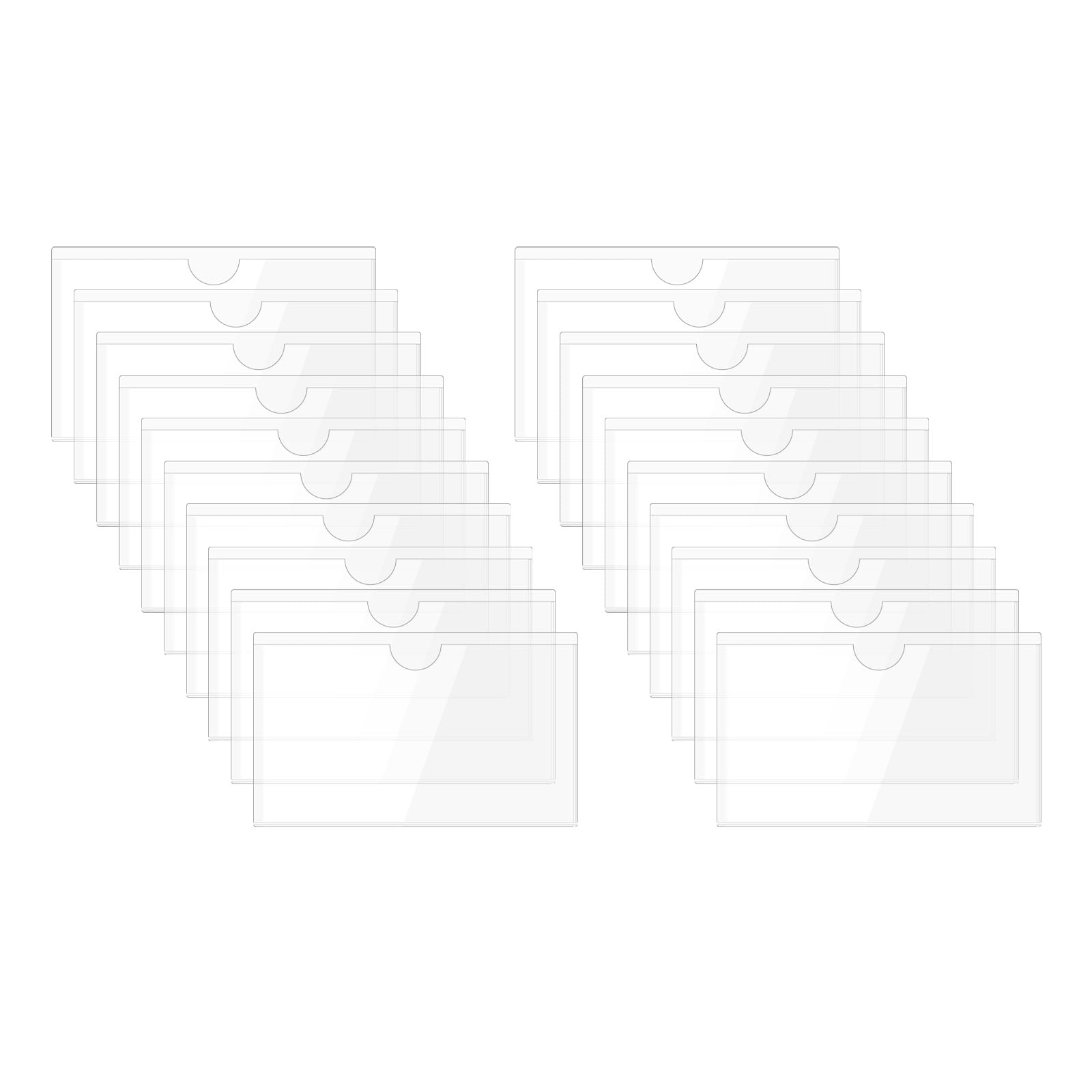 Uxcell 30 Pcs Self Adhesive Index Card Pockets with Top Open for ...