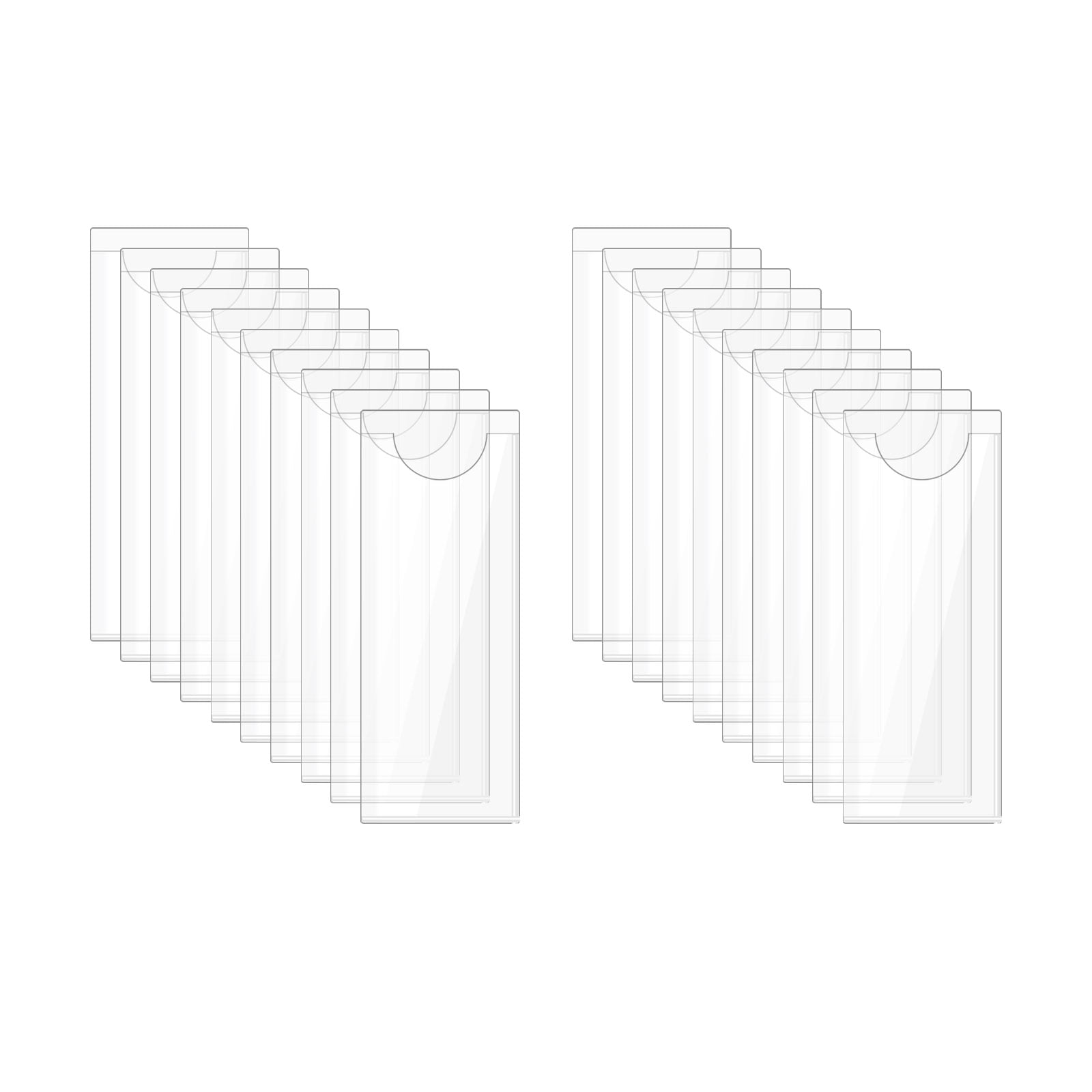 Uxcell 30 Pcs Self Adhesive Index Card Pockets with Top Open for ...