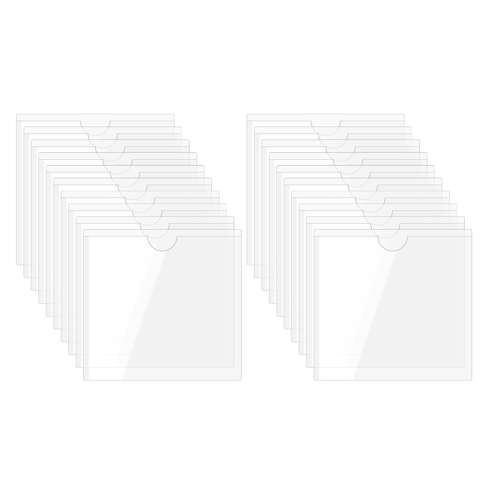 Uxcell 30 Pcs Self Adhesive Index Card Pockets with Top Open for ...