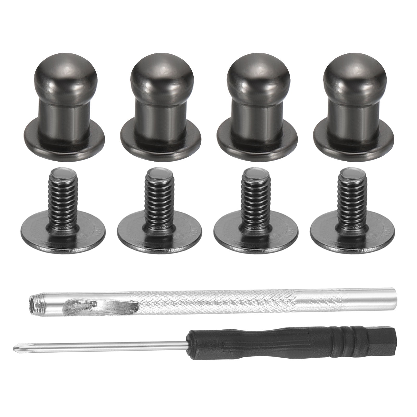 Uxcell 30 Set 7*5*6mm Spikes for Clothes Screw Flat Head Spikes Rivets ...