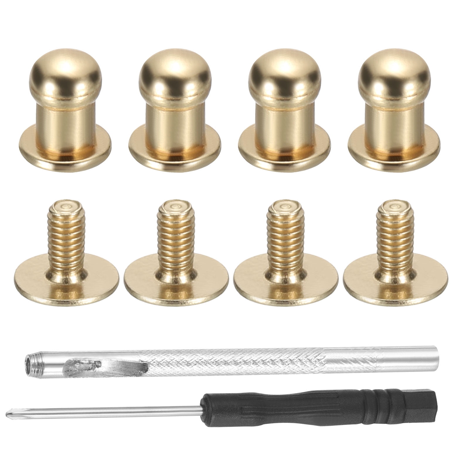 Uxcell 30 Set 7*5*6mm Spikes for Clothes Screw Flat Head Spikes Rivets ...