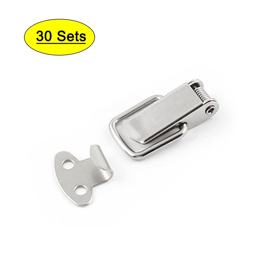 Uxcell 30 Set Metal Closet Toggle Latch Hasp Silver Tone Finish ...