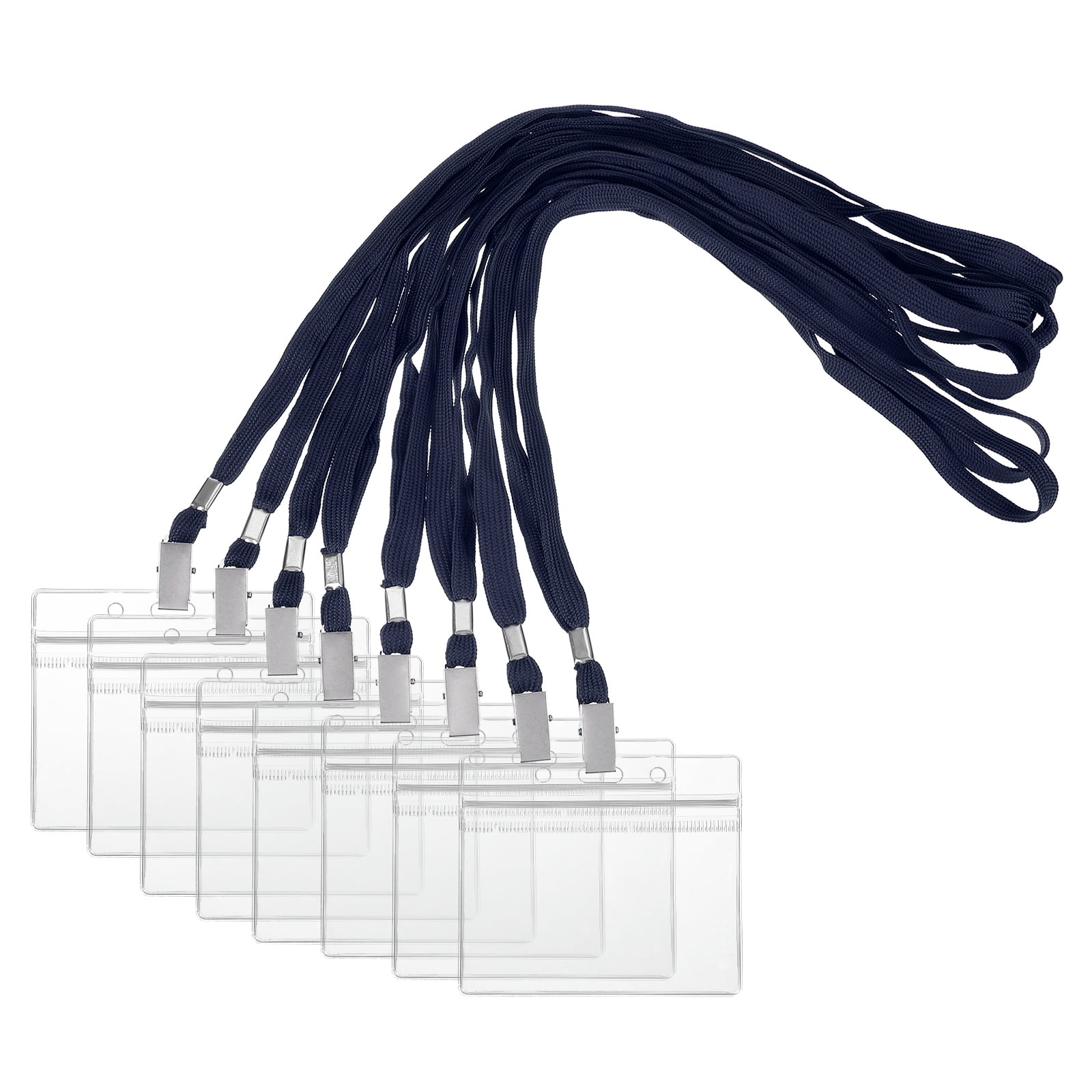 Uxcell 30 Set Name Tag Holders with Lanyard, Plastic Waterproof ...