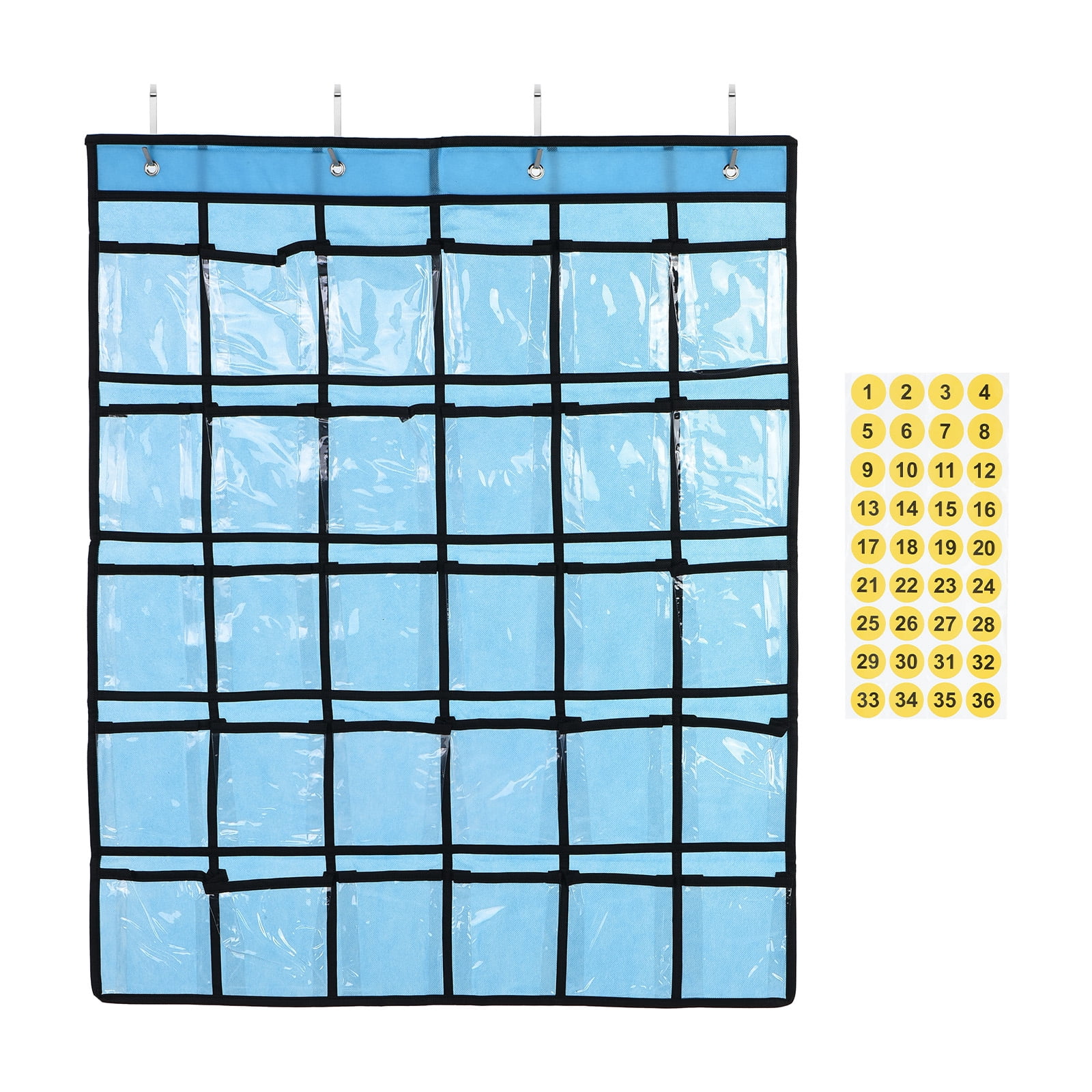 Uxcell 30 Slots Pocket Chart for Classroom, Hanging Organizer for Cell ...