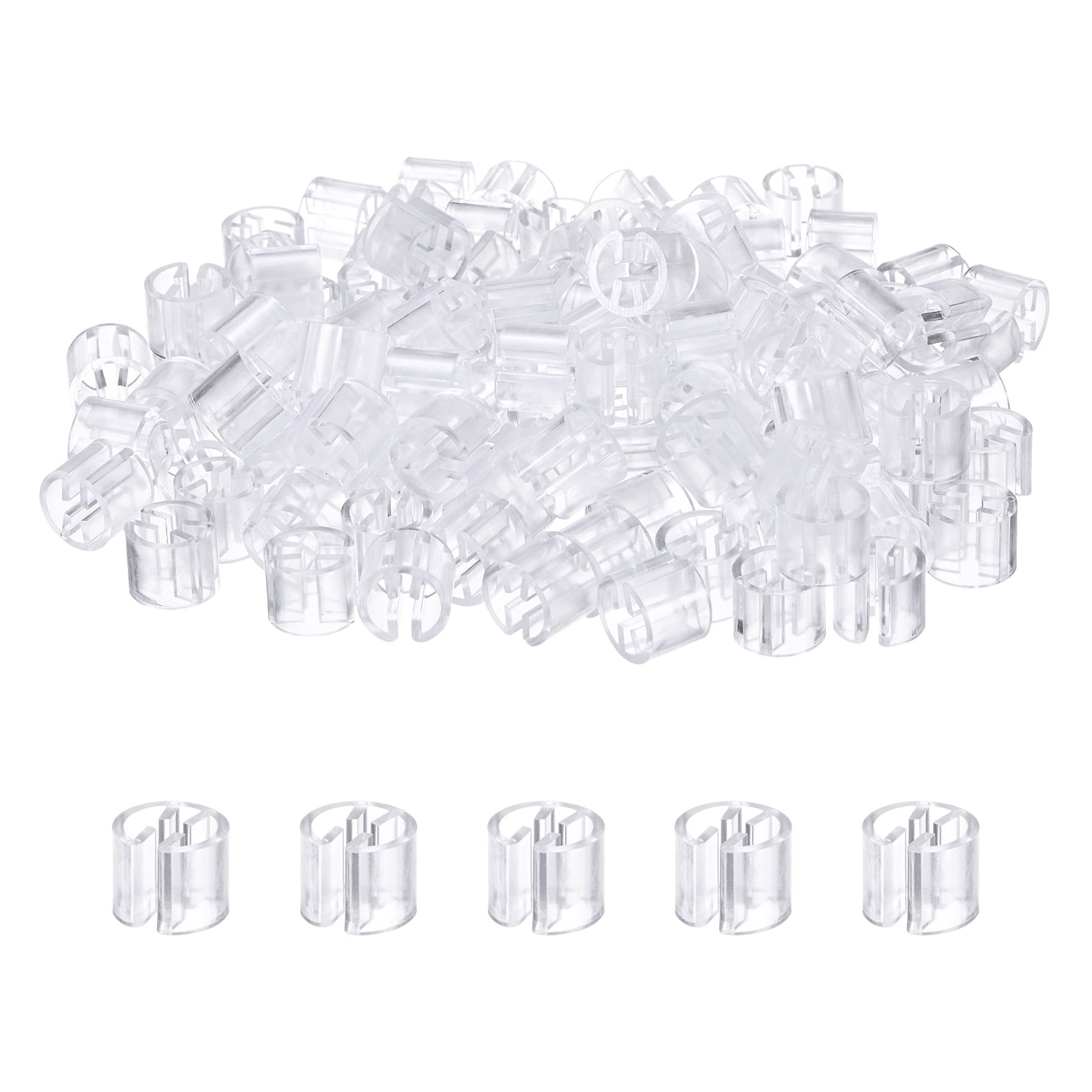 Uxcell 300-Pack Clothes Hanger Markers Blank, Plastic Garment Clips Fit ...