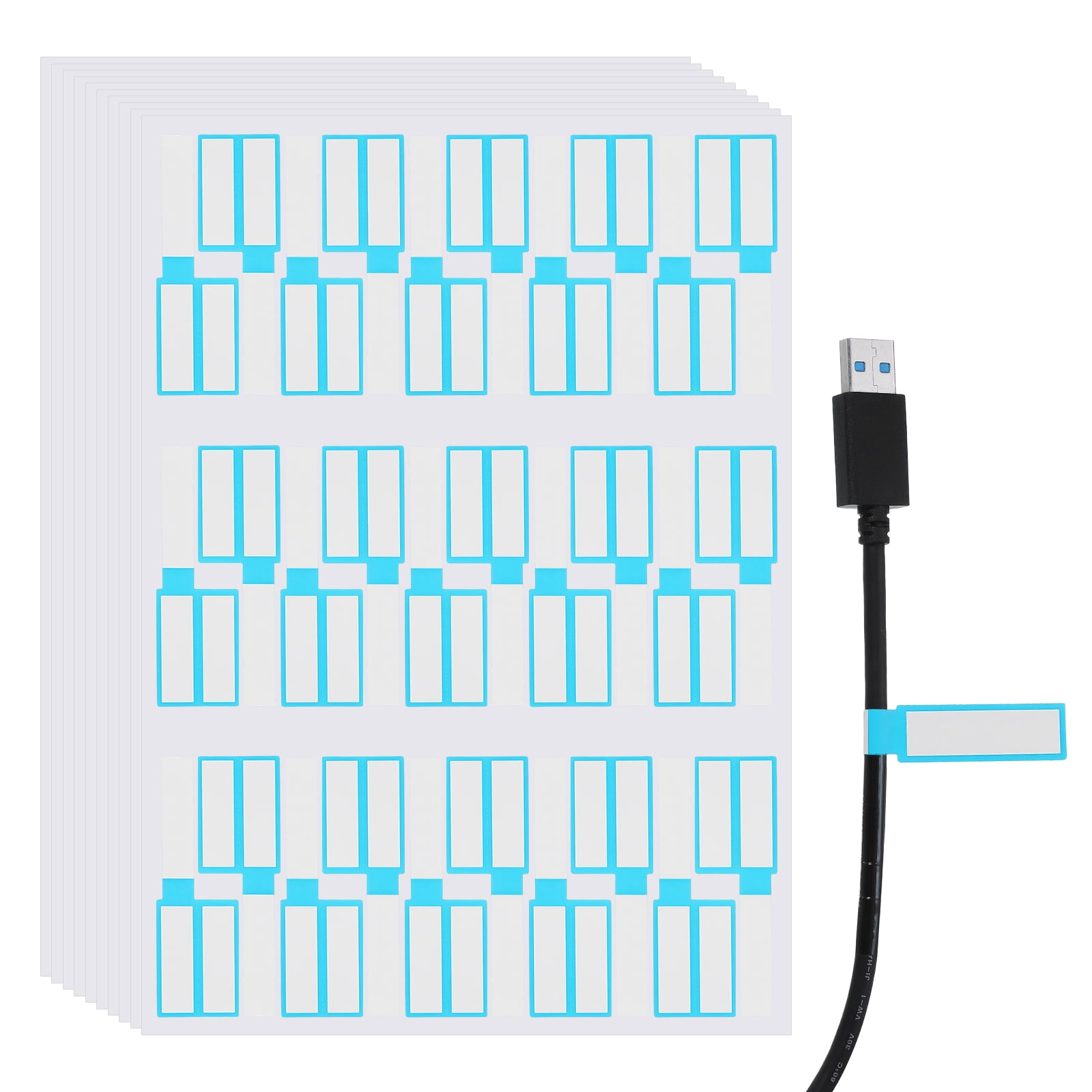 Uxcell 300 Pcs Cable Labels, Waterproof Wire Cord Labels Tags, Cord ...