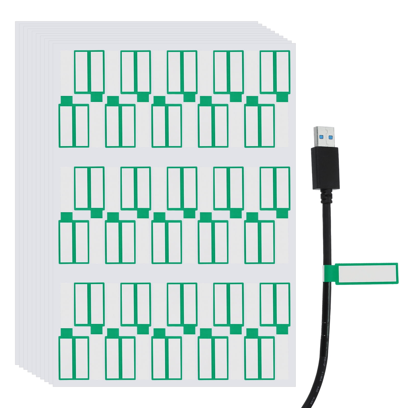 Uxcell 300 Pcs Cable Labels, Waterproof Wire Cord Labels Tags, Cord ...