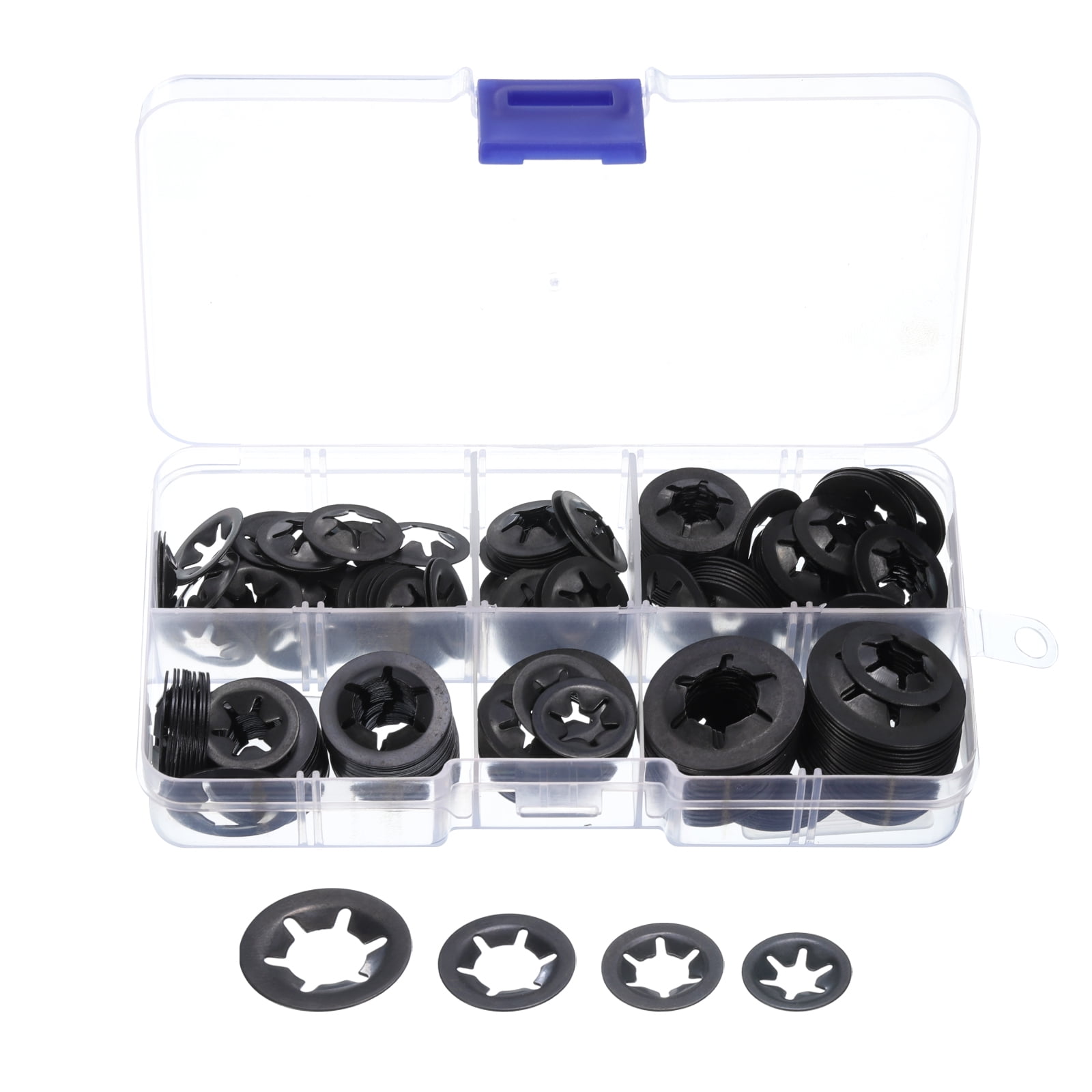 Uxcell 300 Pcs Internal Tooth Washers Set, 4 Sizes M6/M8/M10/M12 Quick ...