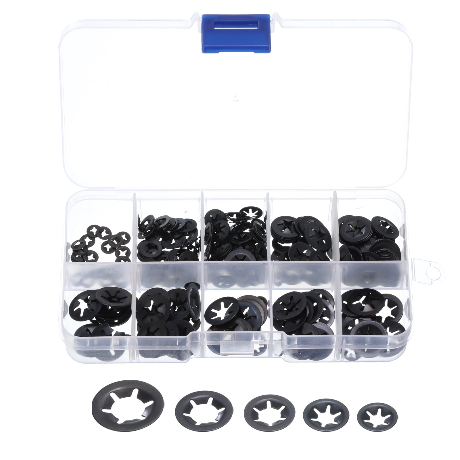 Uxcell 300 Pcs Internal Tooth Washers Set, 5 Sizes M2/M2.5/M3/M4/M5 ...