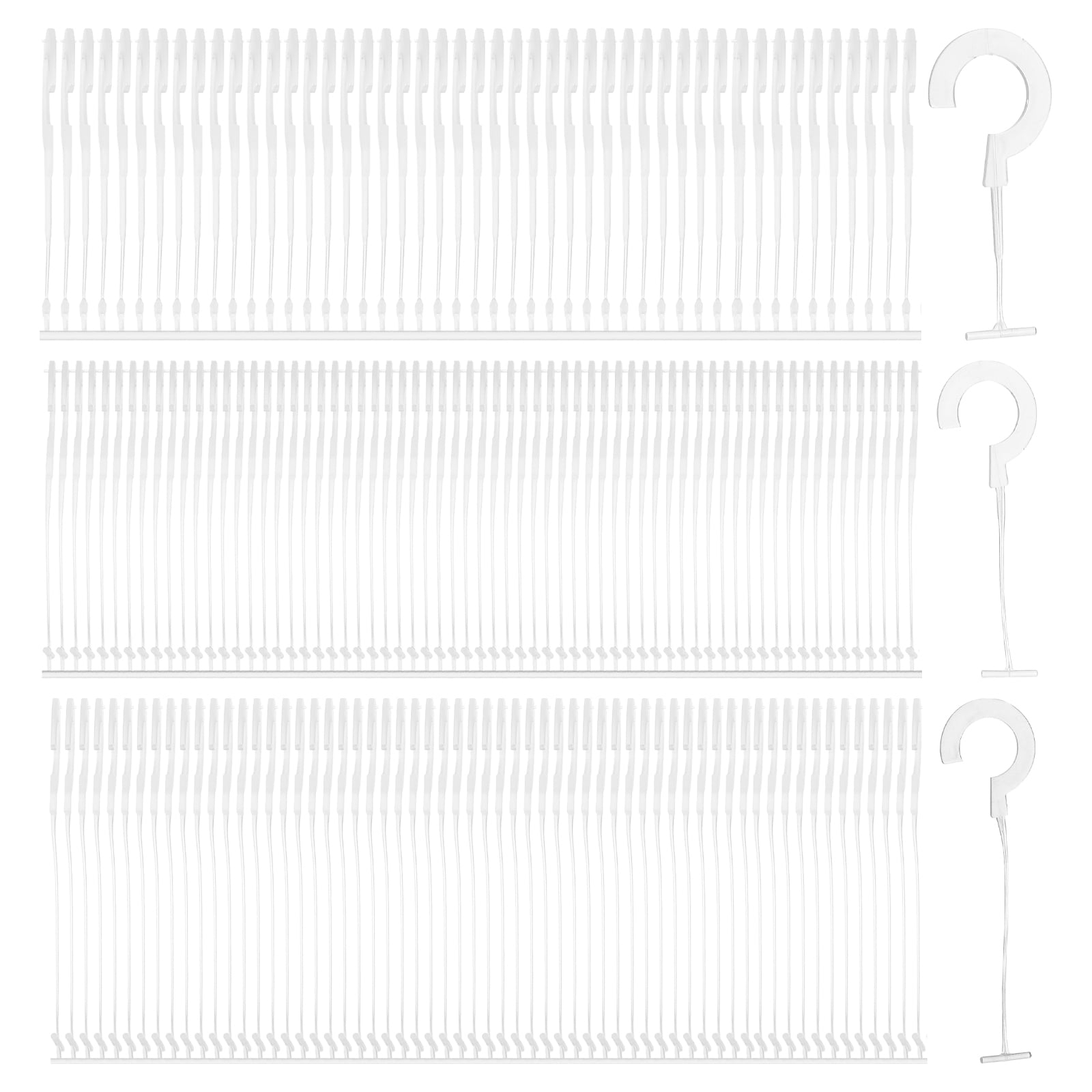 Uxcell 3000Pcs J Hook Tagging Fasteners (5/8" 1-3/8" 2") - Plastic ...