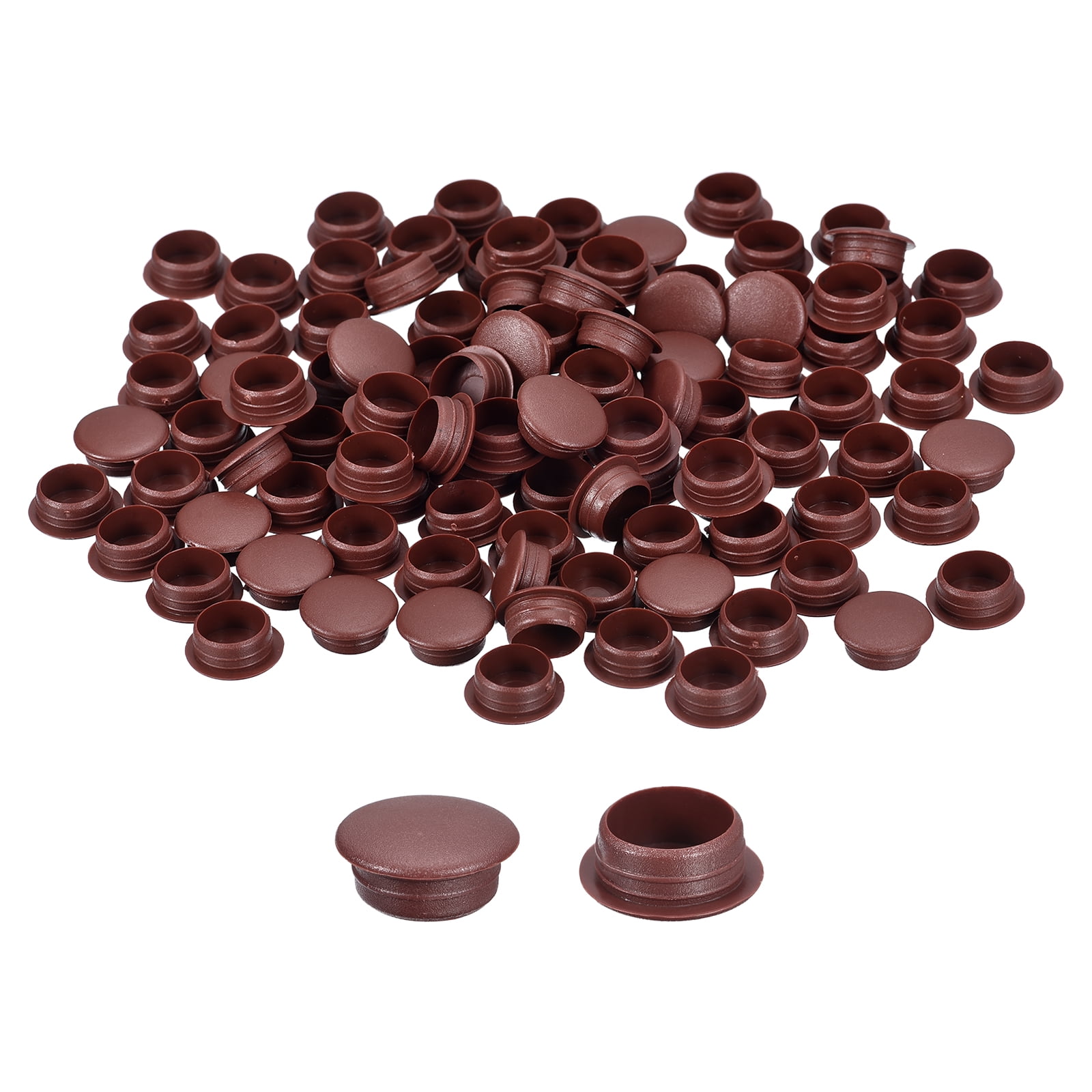 Uxcell 300Pcs Screw Hole Plugs, 12mm(1/2") Dia Button Plugs Snap in ...