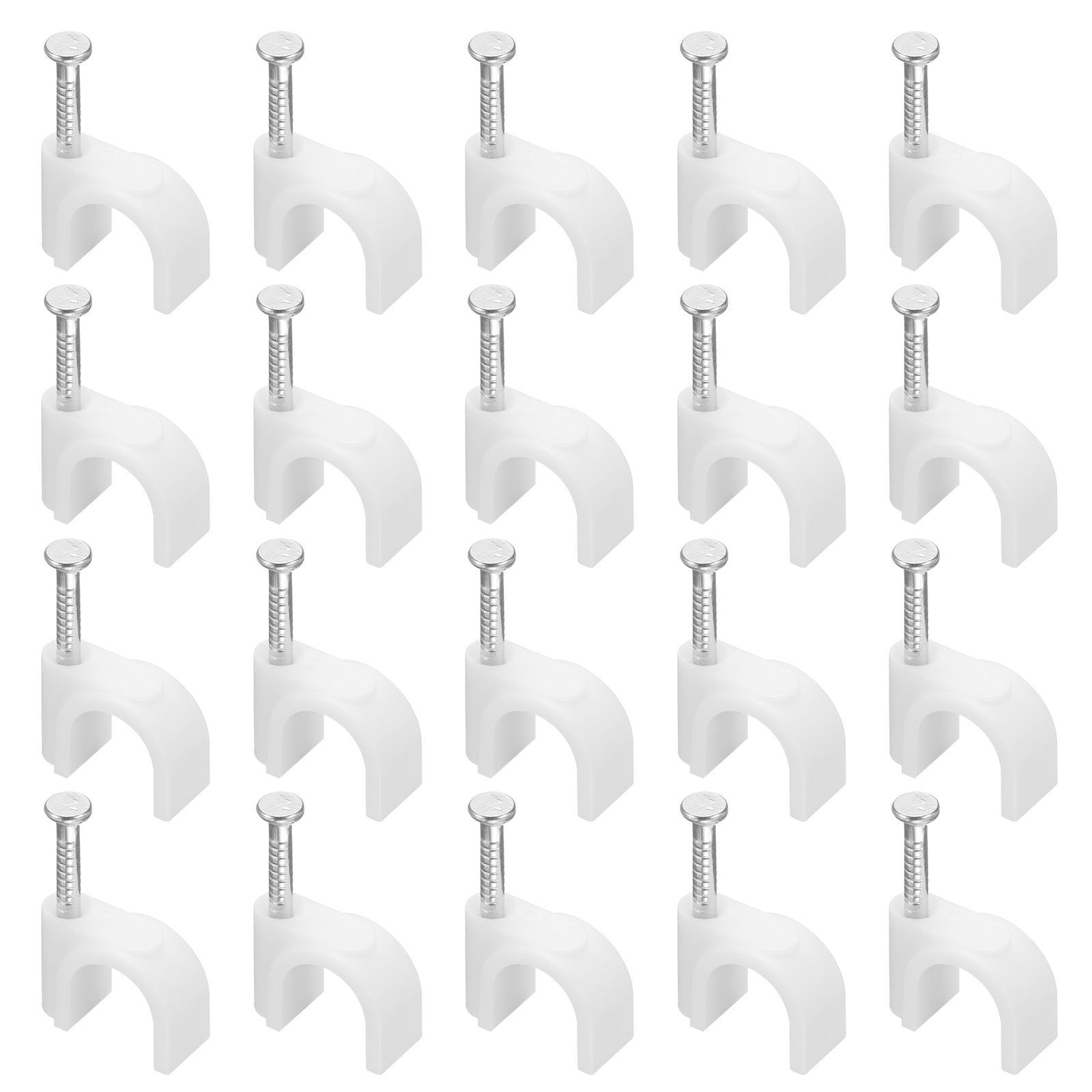 Uxcell 300pcs Cable Clips 8mm Wire Wall Clips with Steel Nails ...