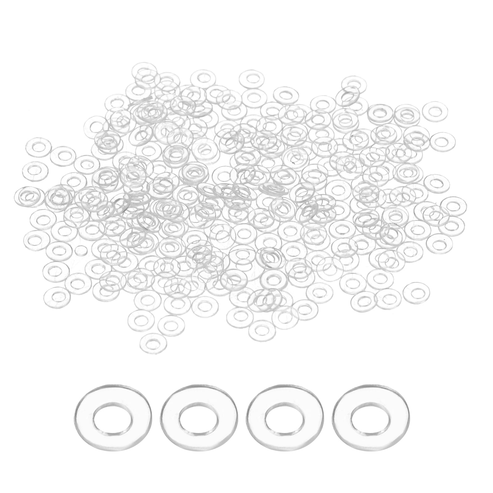 Uxcell 300Pcs M1.2 Flat Washers 1.2mm ID 2.5mm OD 0.3mm Thick Sealing ...