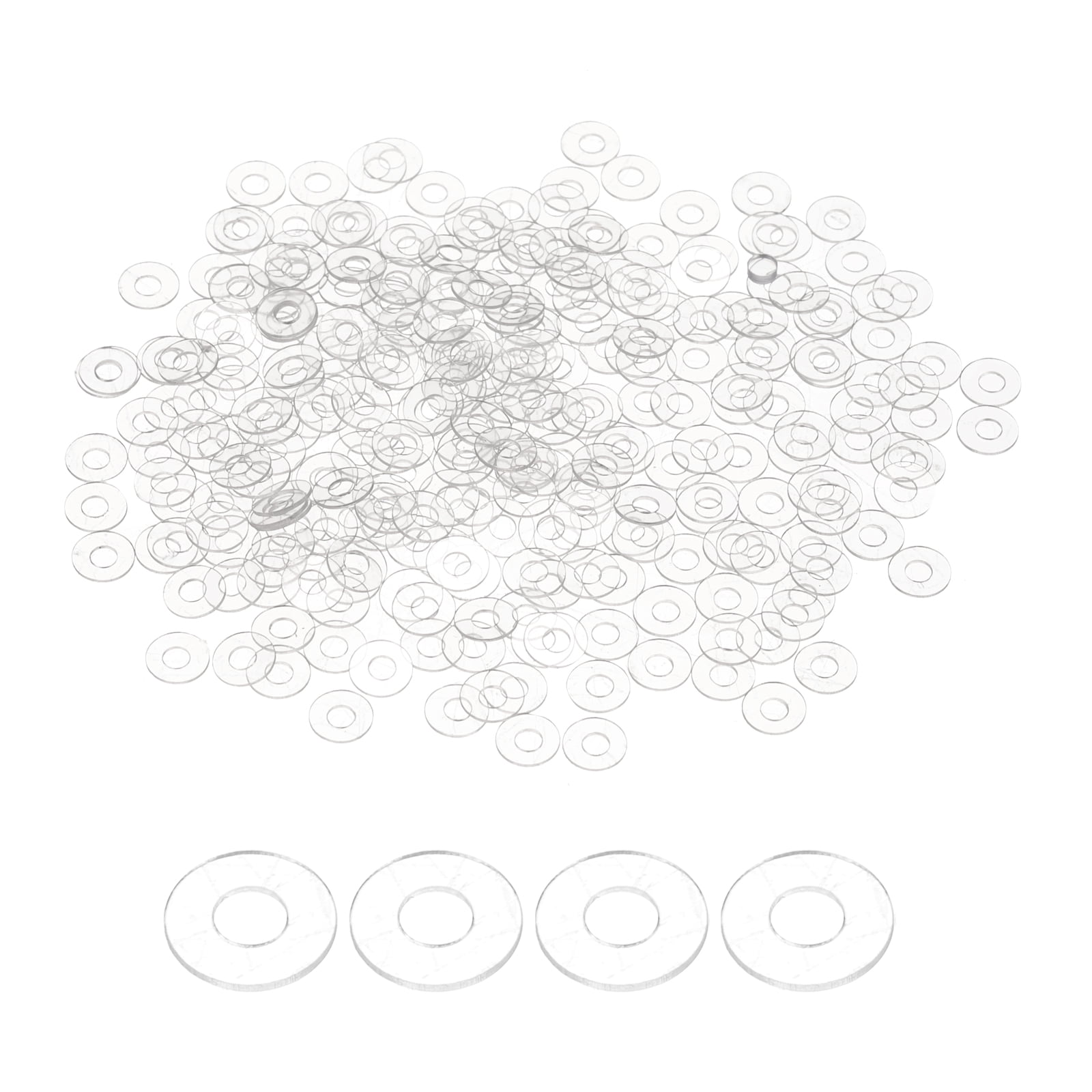 Uxcell 300Pcs M1.8 Flat Washers 1.8mm ID 4mm OD 0.3mm Thick Sealing ...