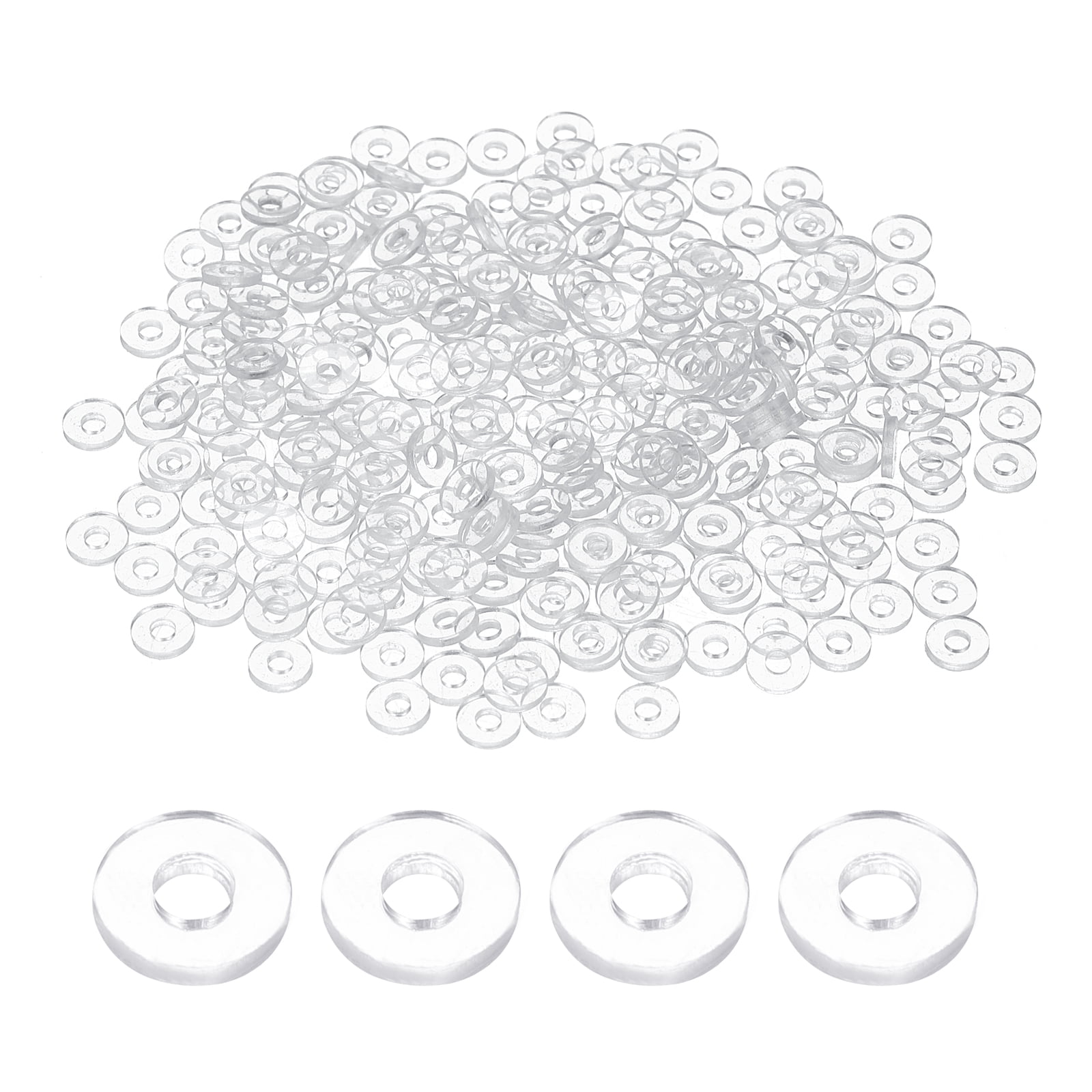 Uxcell 300pcs M2.5 PVC Flat Washers 2.5mm ID 5mm OD 1mm Thick Sealing ...